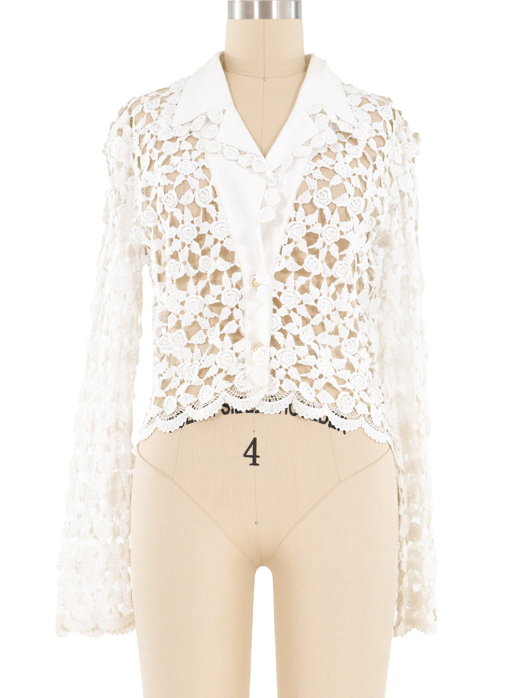Rosette Lace Cropped Top