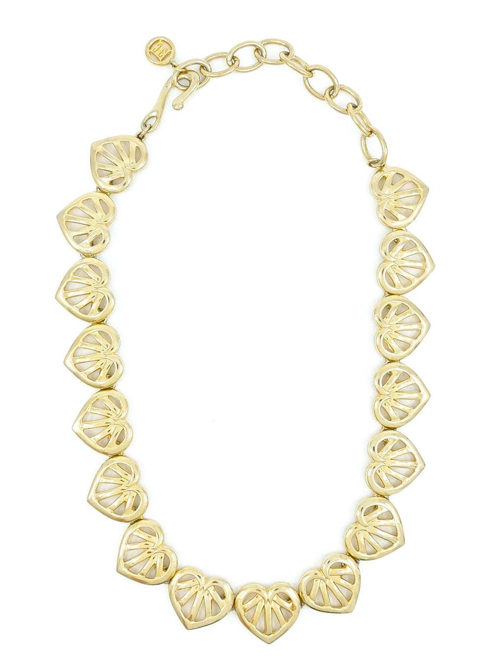 Givenchy Goldtone Heart Link Necklace