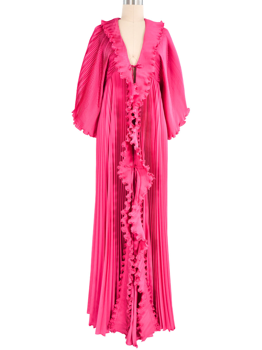 Zandra Rhodes Fuchsia Pleated Duster