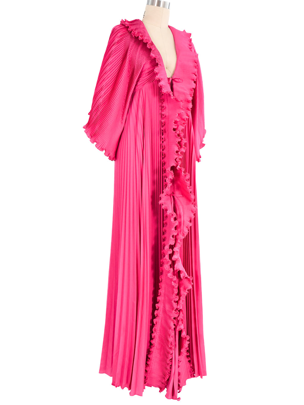Zandra Rhodes Fuchsia Pleated Duster