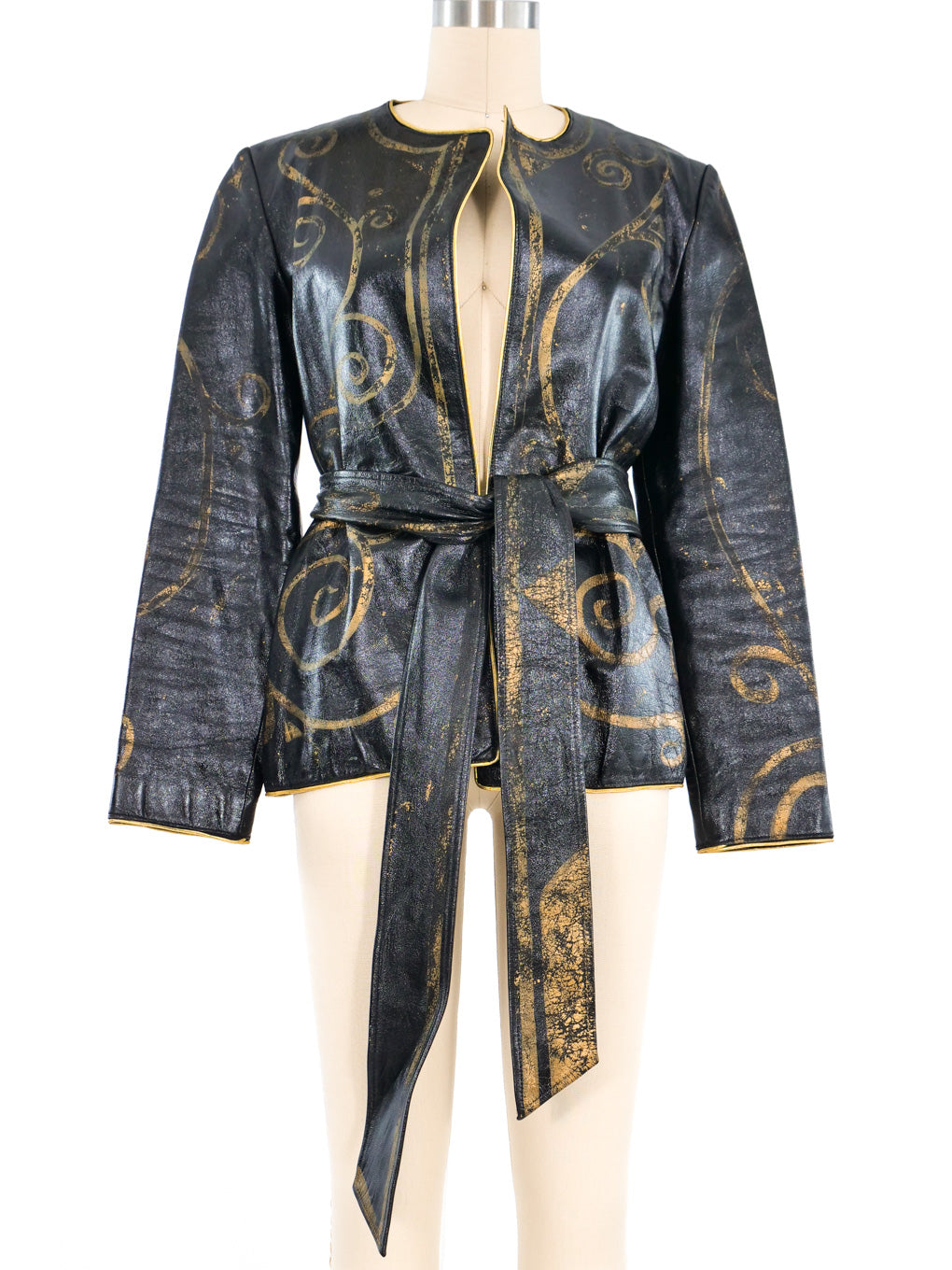 Giorgio di Sant'Angelo Painted Leather Jacket