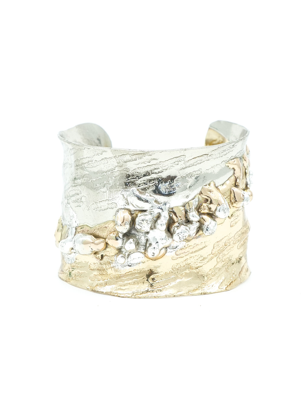 Brutalist Mixed Metal Cuff