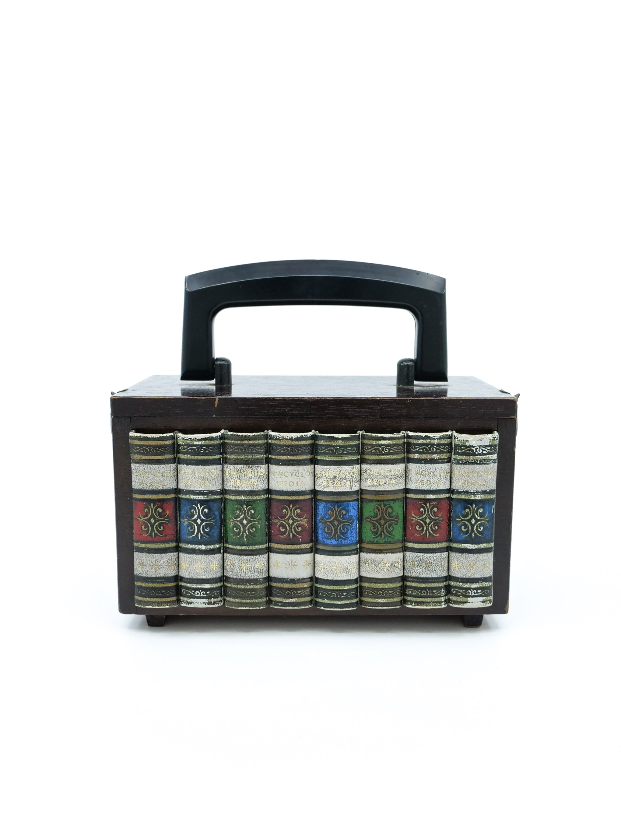 1970s Lady London Wooden Library Trunk Bag