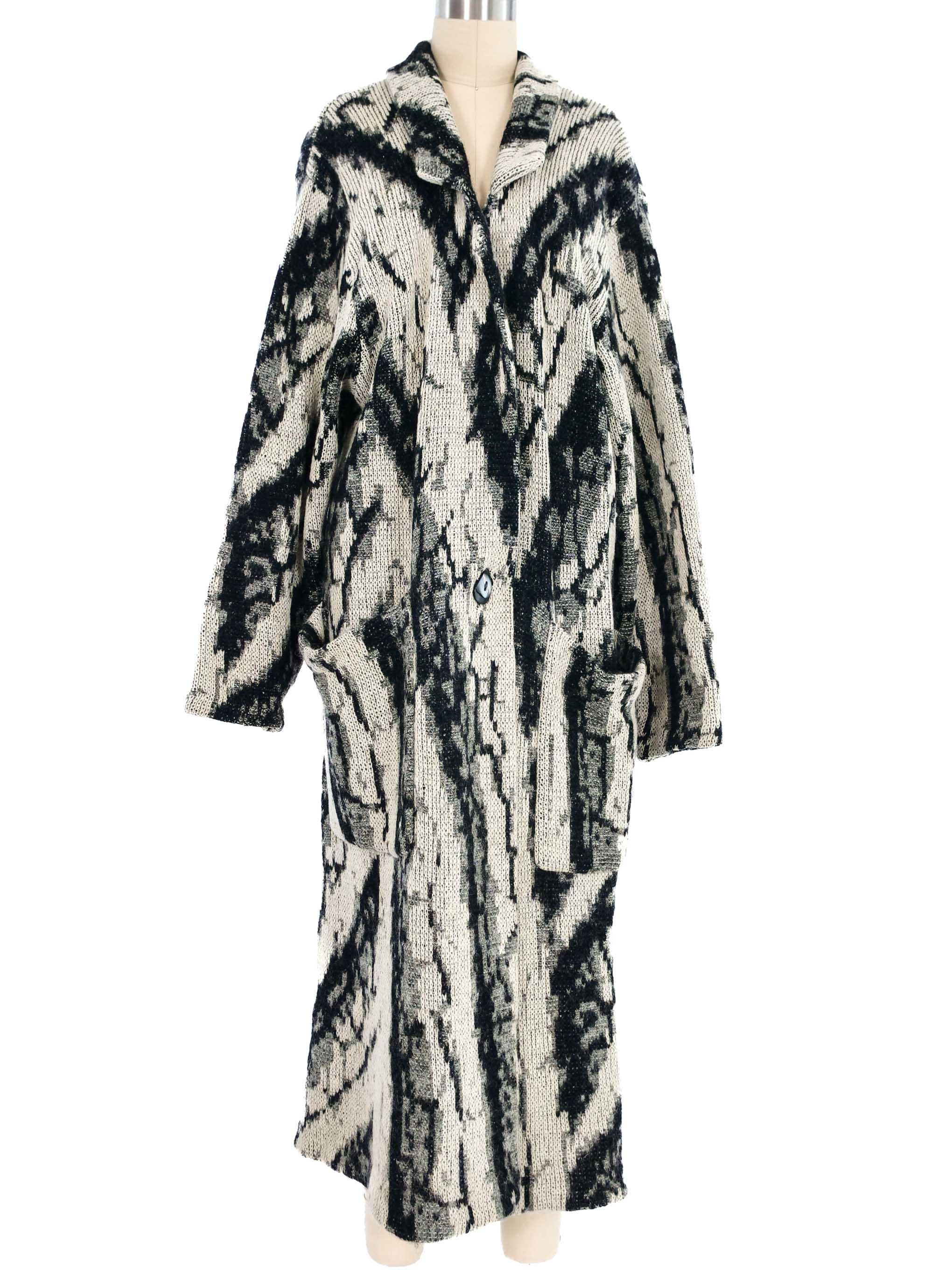 Grayscale Knit Duster