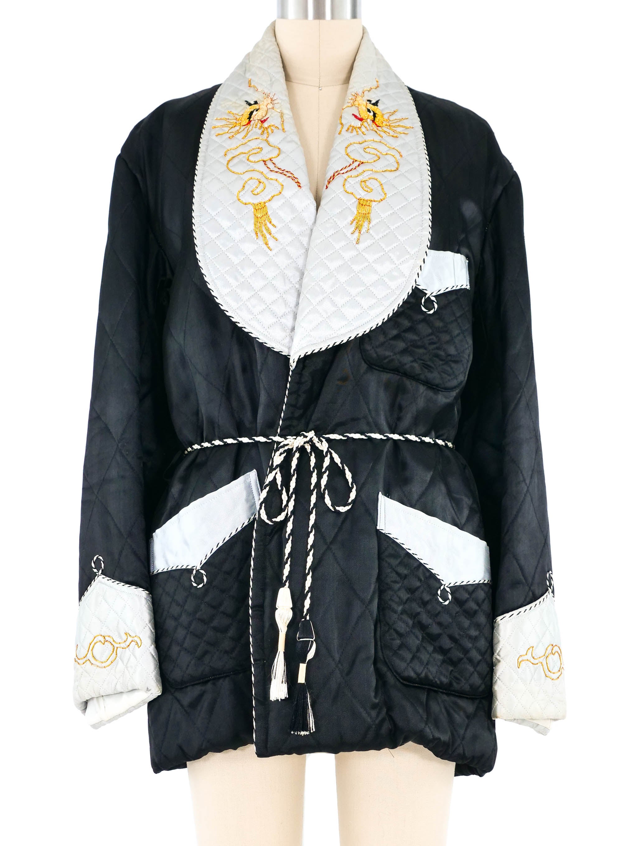 Quilted Dragon Smoking Jacket