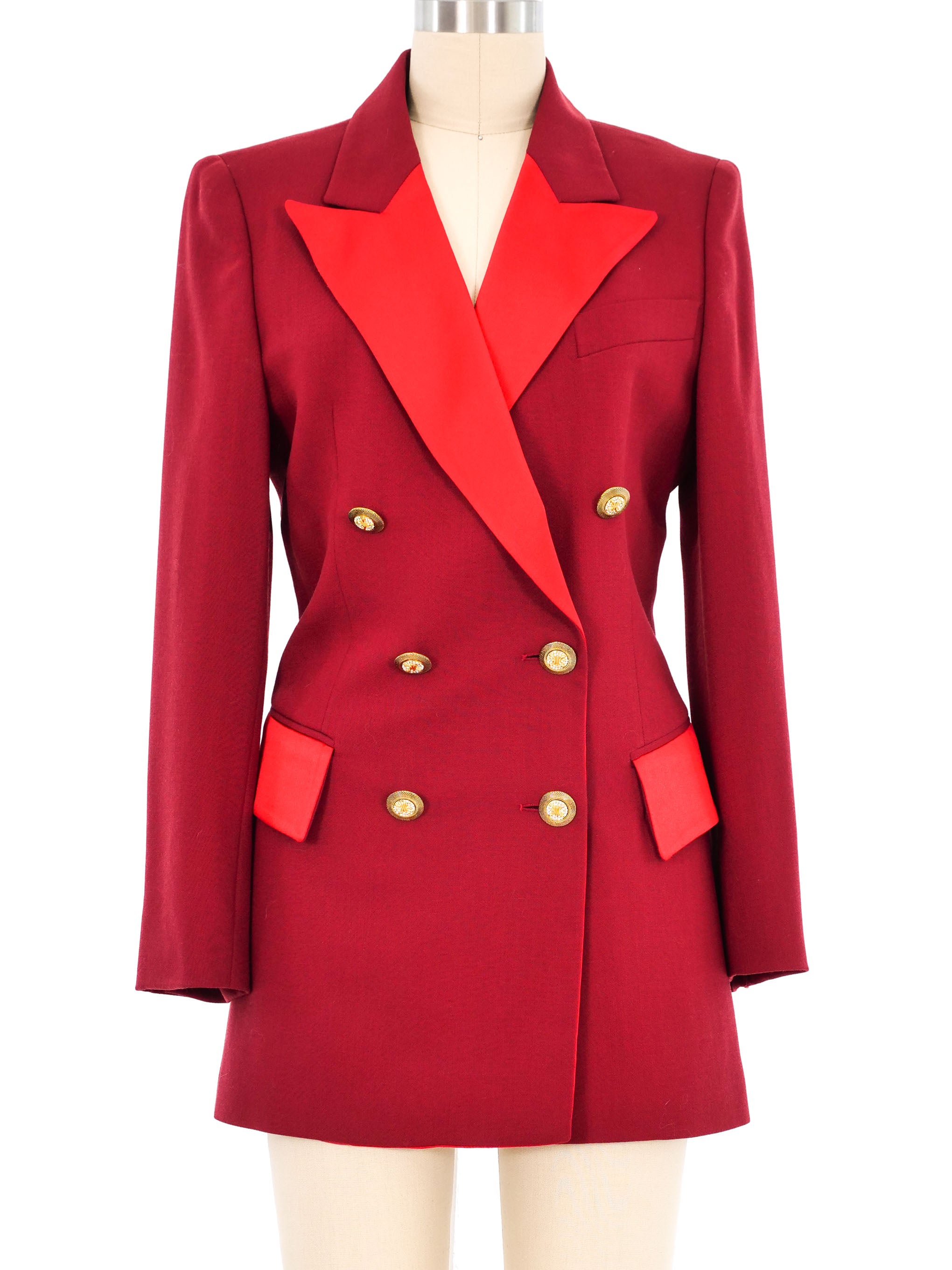 Iceberg Red Tuxedo Jacket