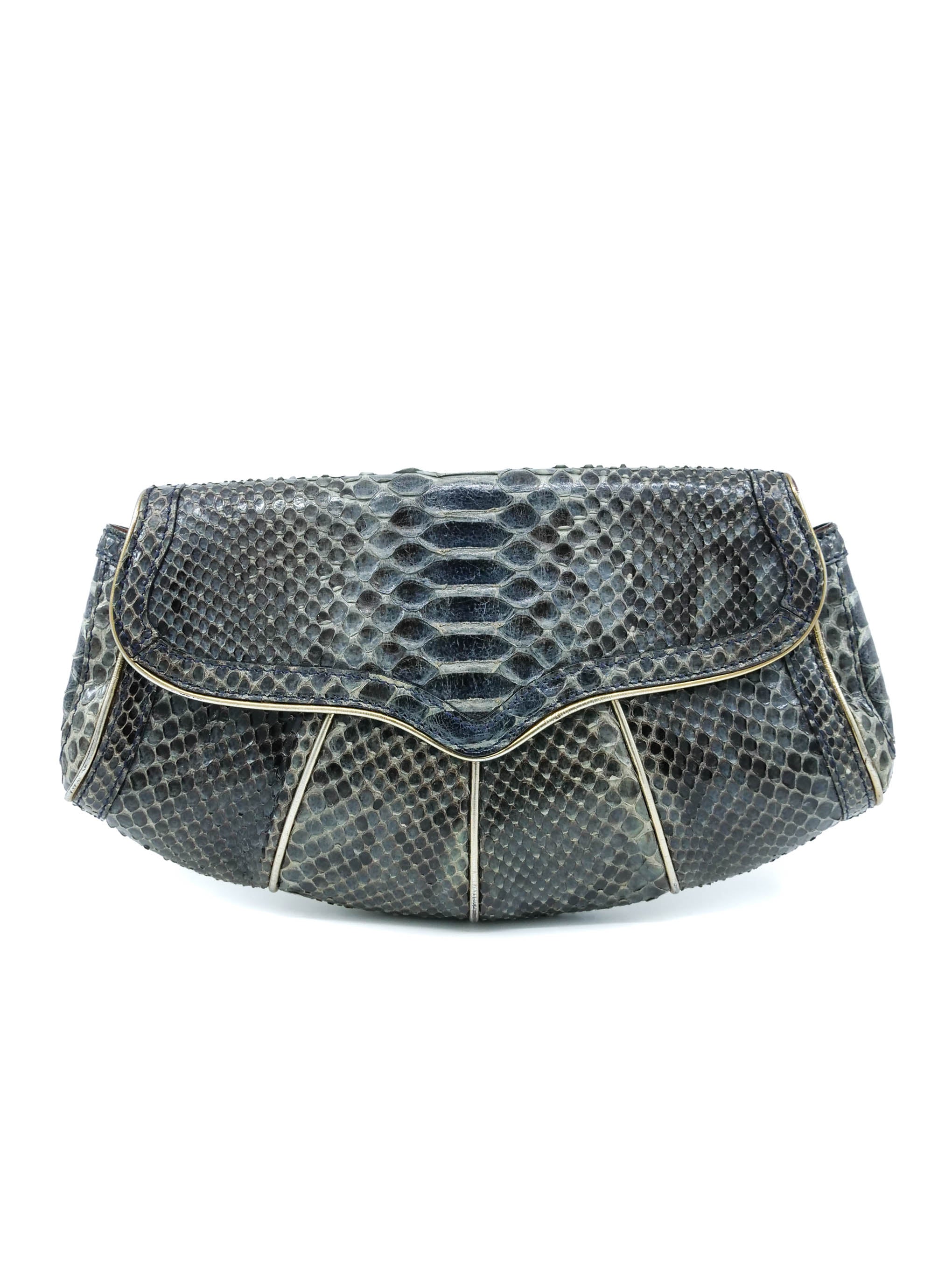 Roberto Cavalli Snakeskin Clutch