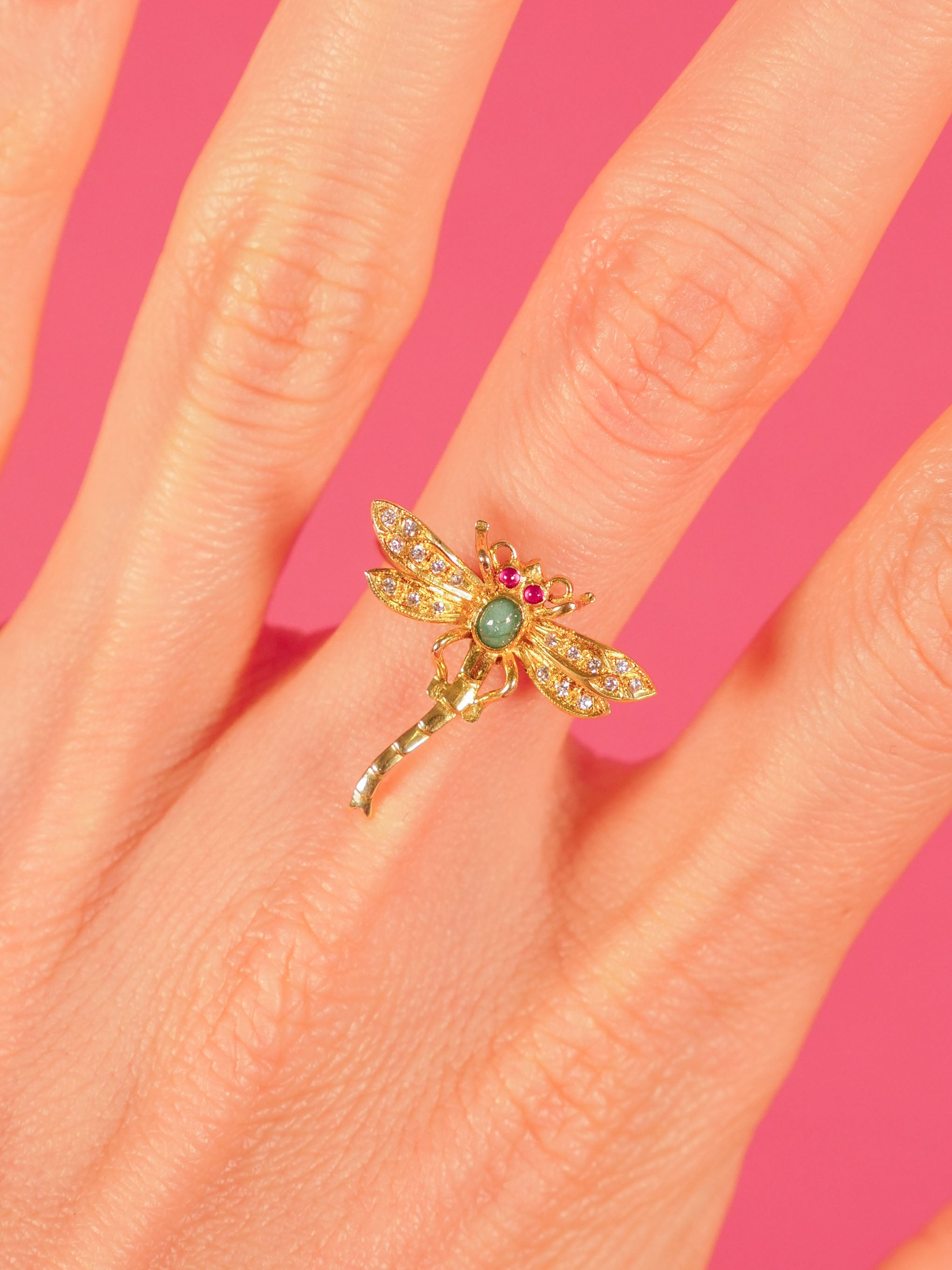 18k Dragonfly Conversion Ring