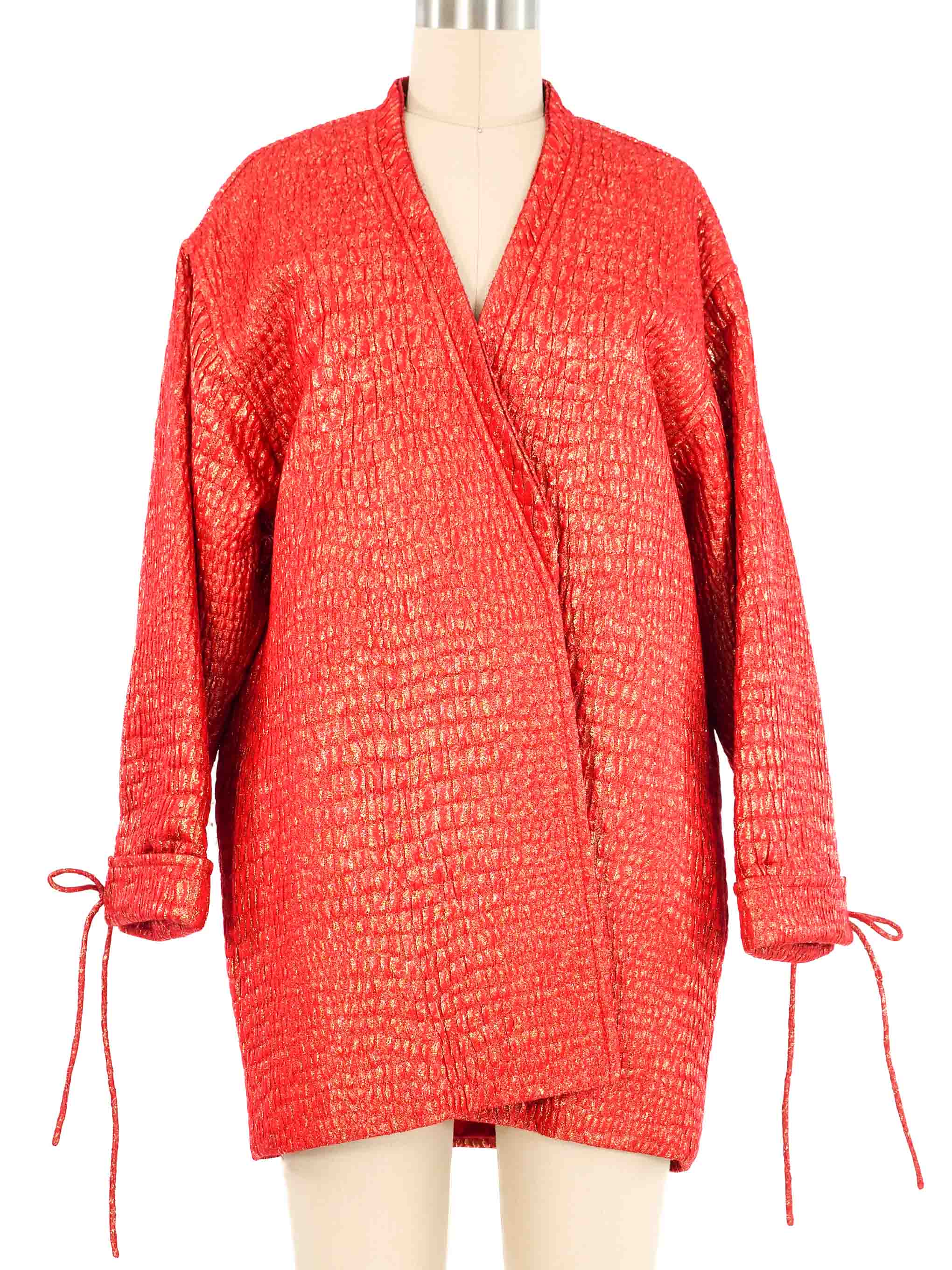 1960s Galanos Metallic Red Jacket