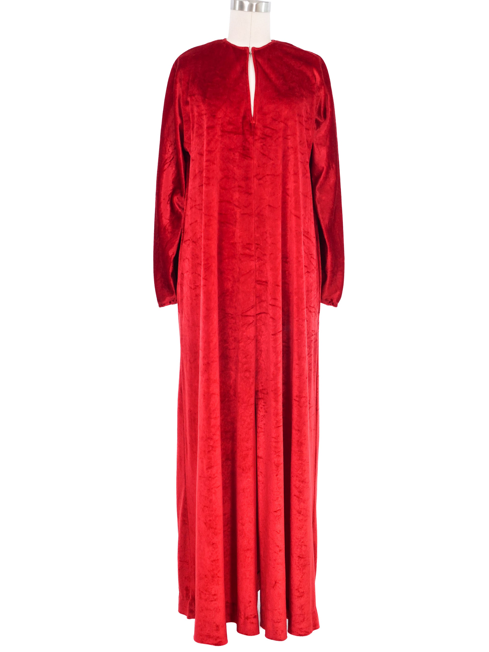 Halston Red Velvet Caftan