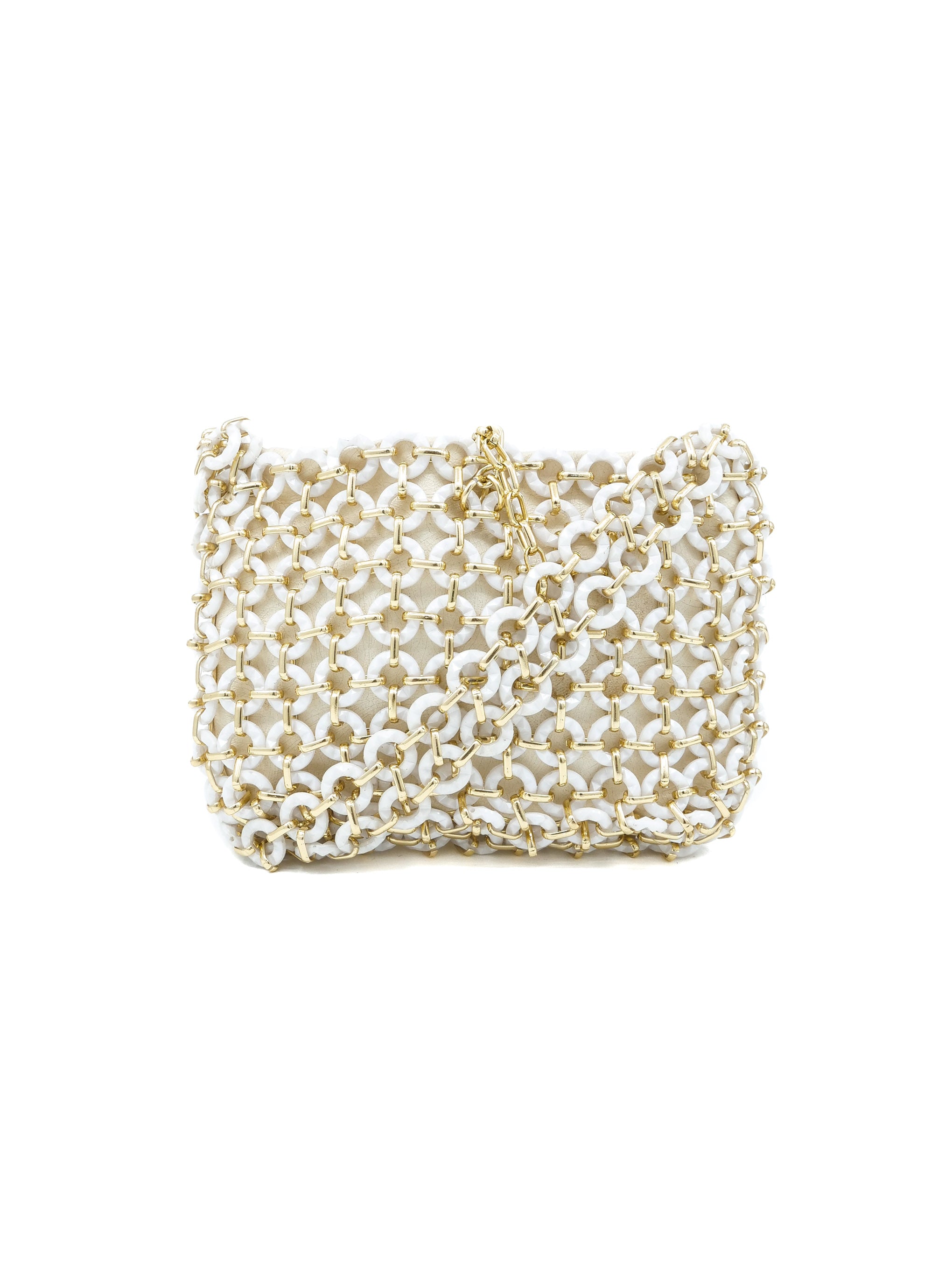 1960s Beaded Chainmail Shoulder Bag