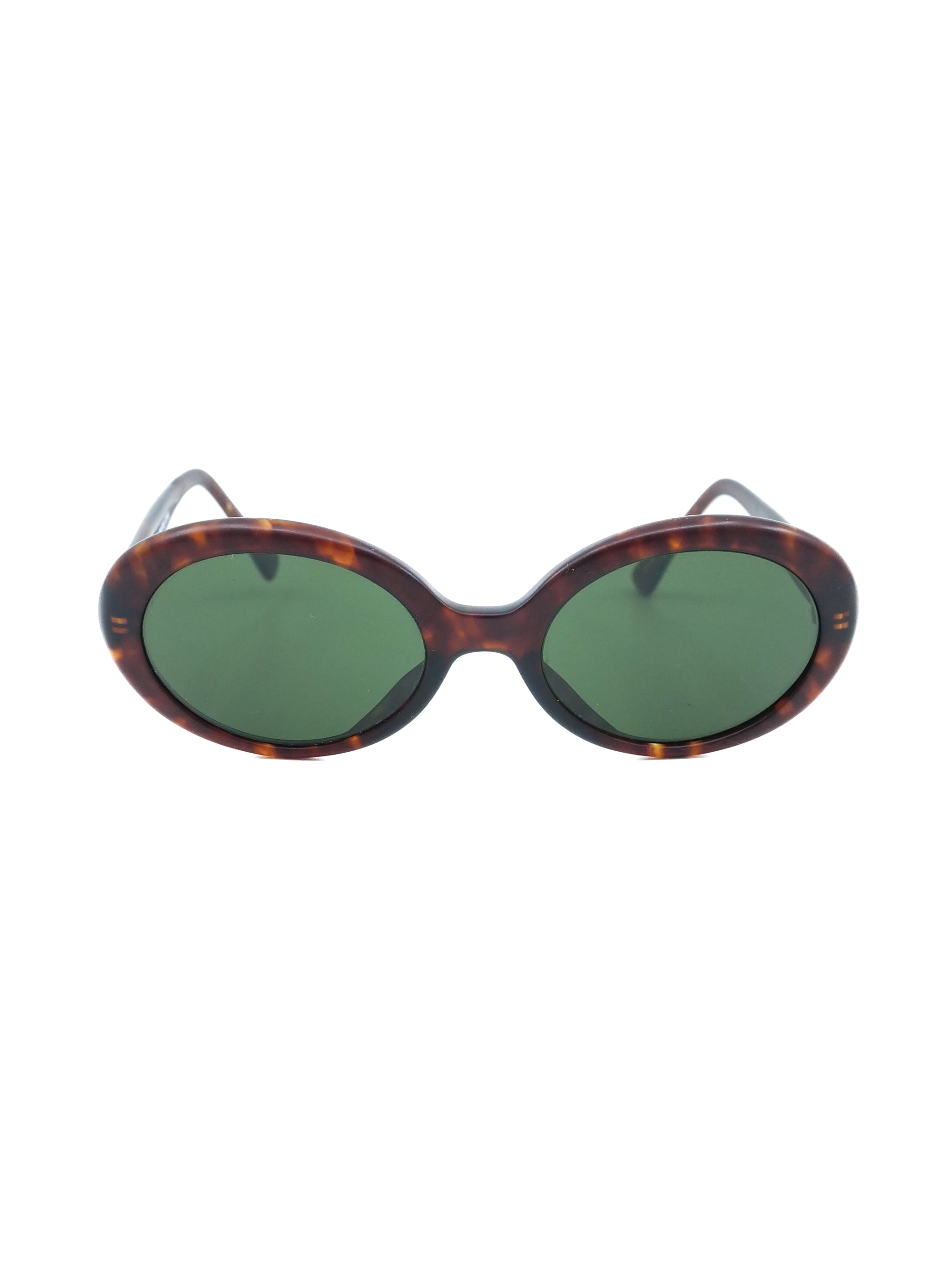 Sign Language Round Cateye Tortoiseshell Sunglasses