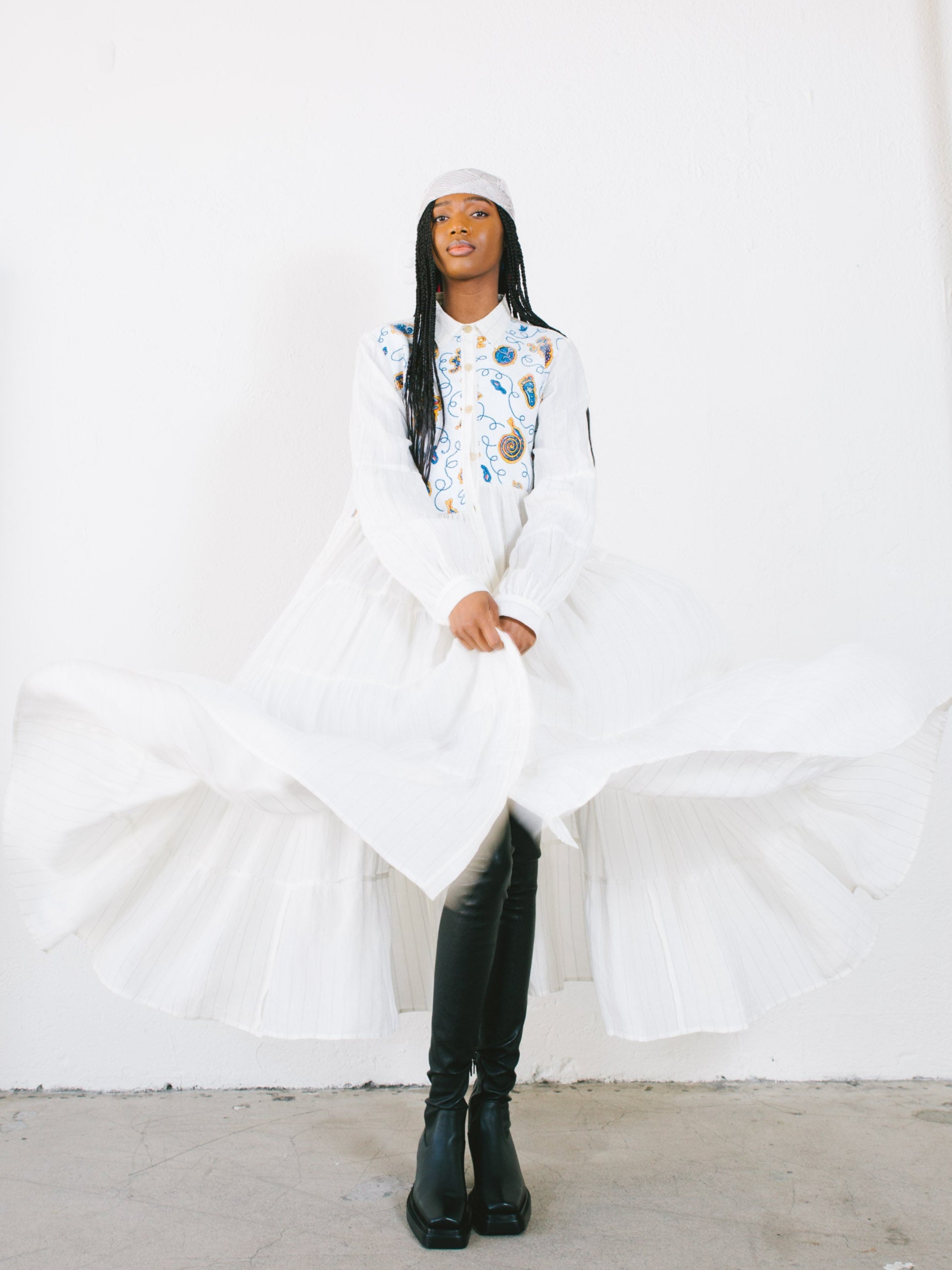 Loewe Paula's Ibiza Embellished Maxi Shirtdress