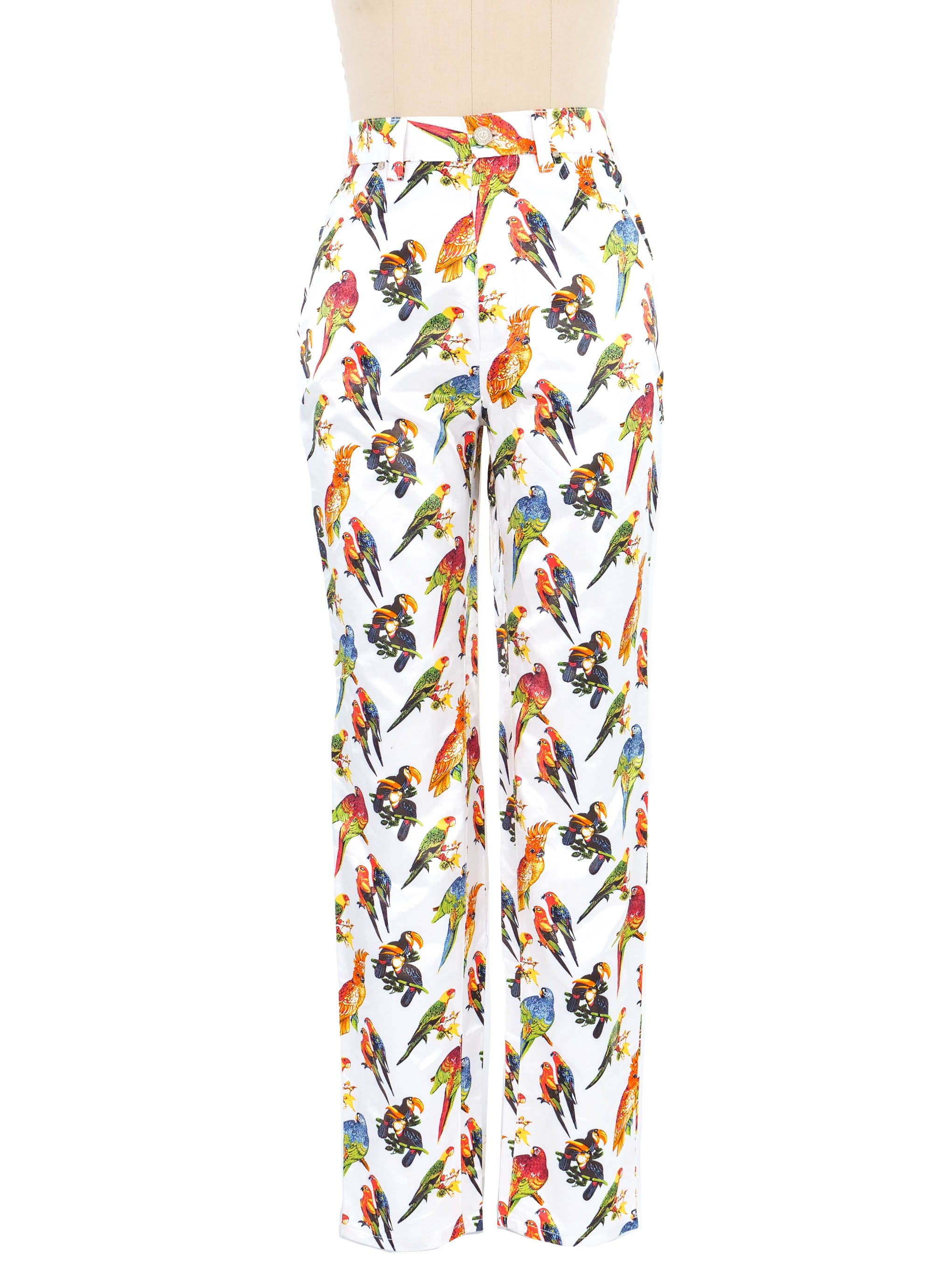Gianfranco Ferre Satin Parrot Pants
