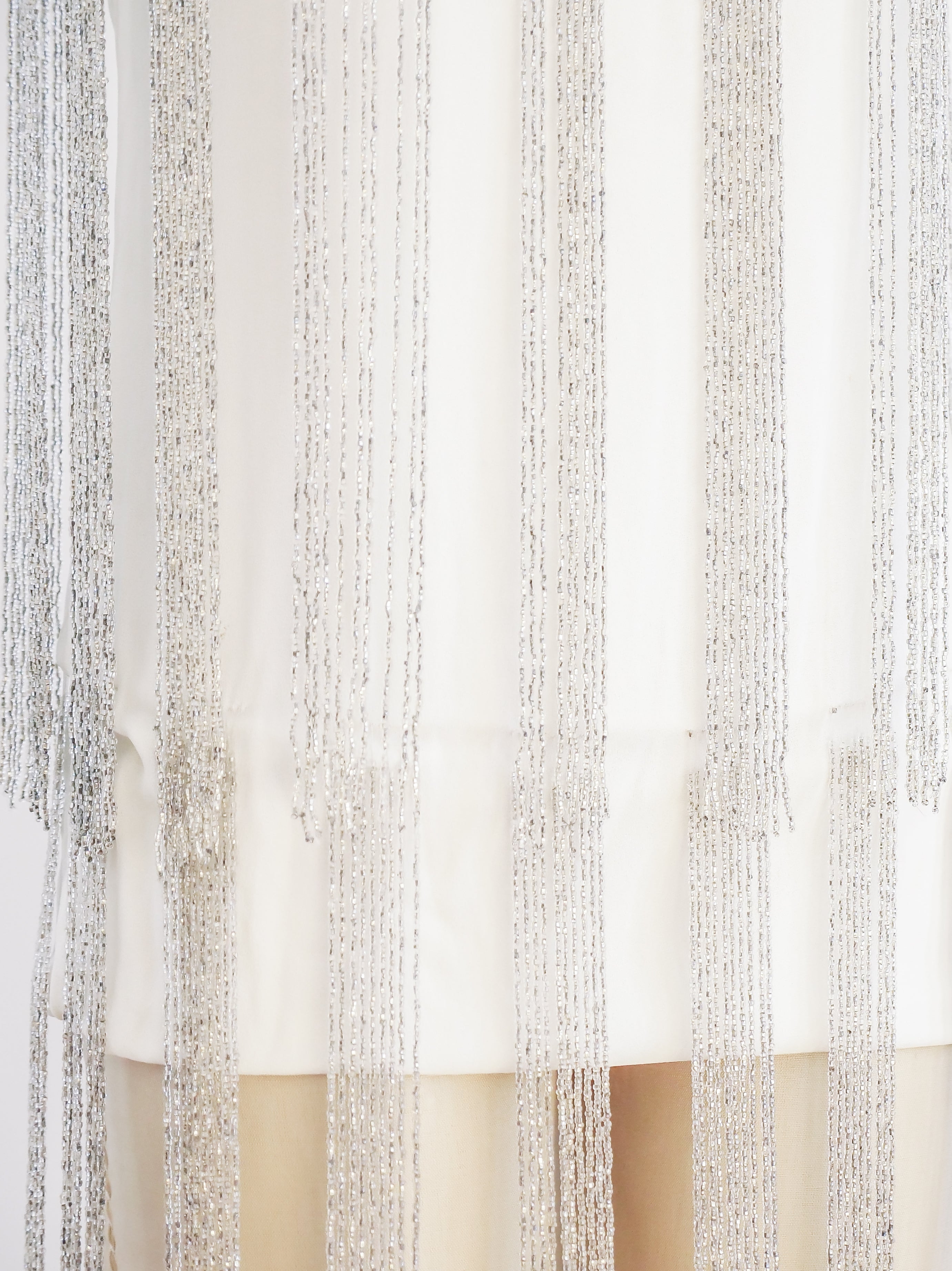 Waterfall Beaded White Mini