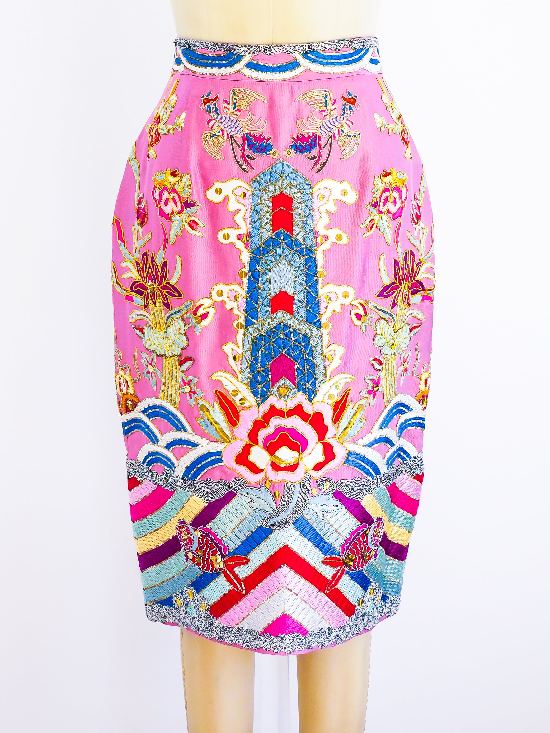 Naeem Khan Embroidered Skirt