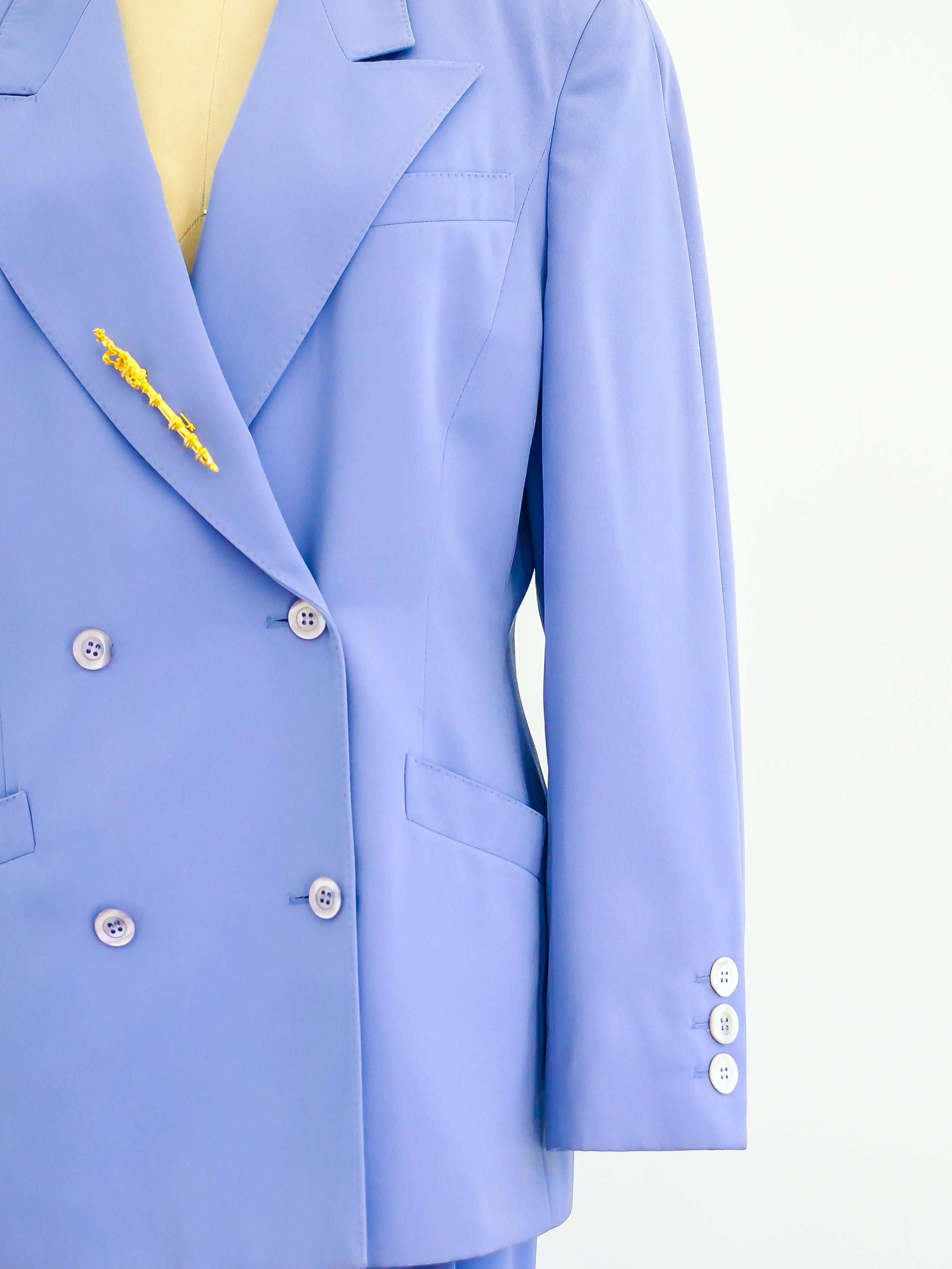 Periwinkle Double Breasted Pant Suit