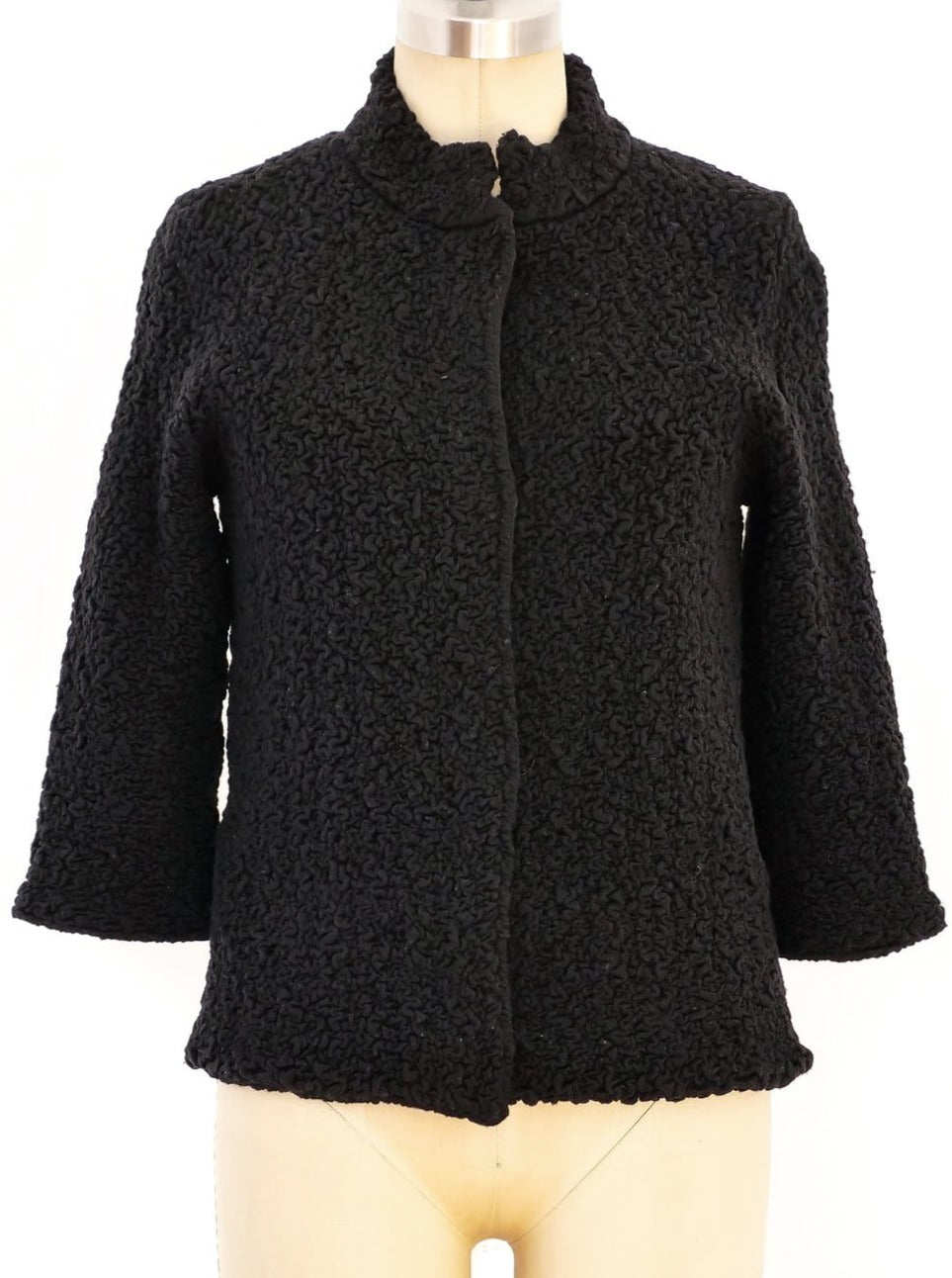 Jil Sander Wrinkle Texture Knit Jacket