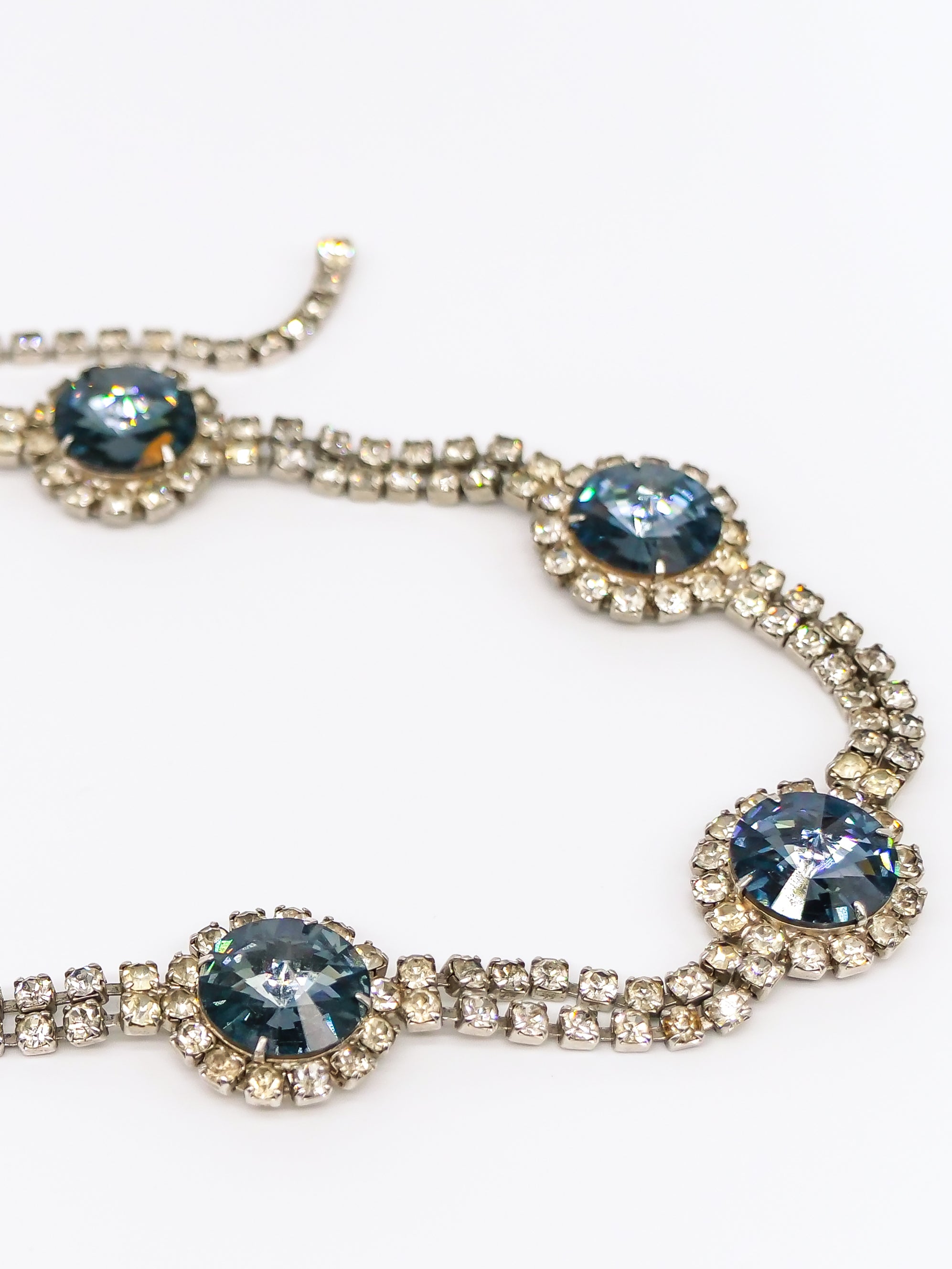 Rhinestone and Blue Crystal Belt