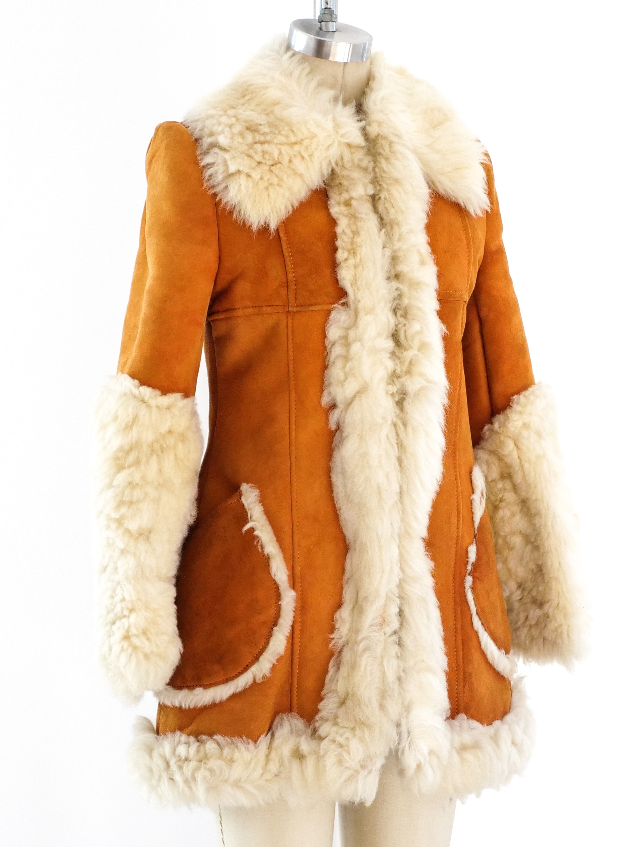 Shearling Trimmed Suede Jacket