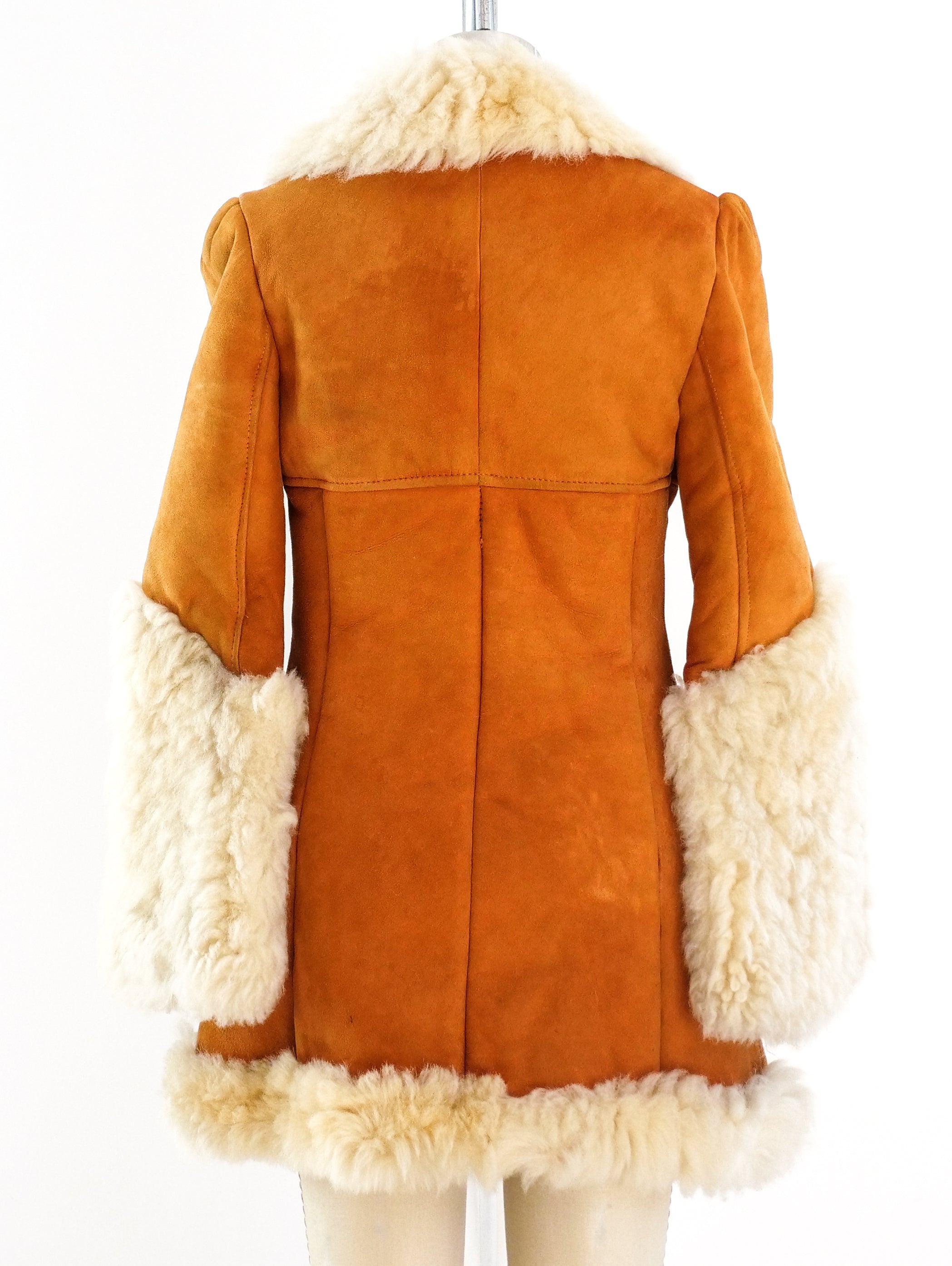 Shearling Trimmed Suede Jacket
