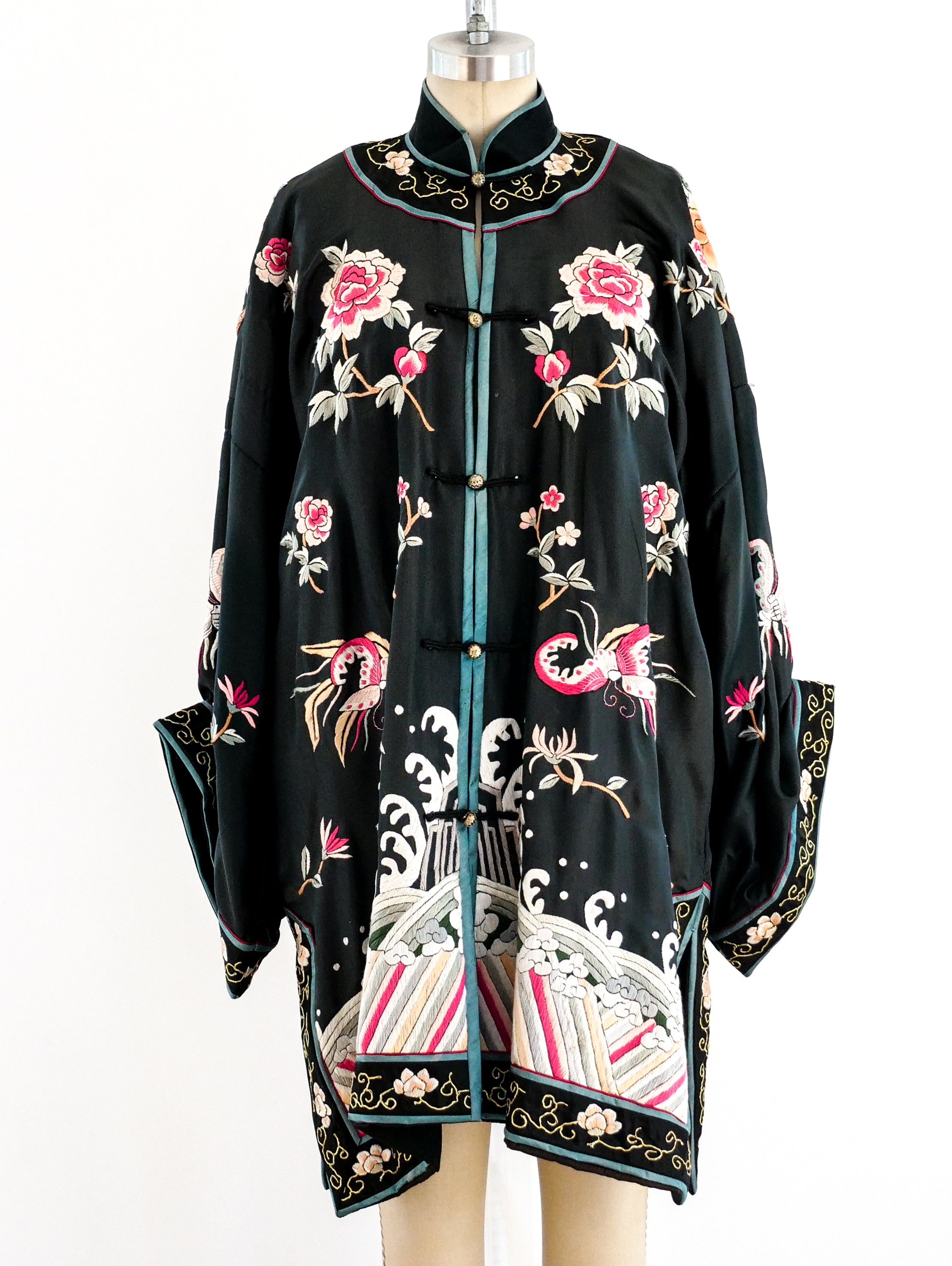 Hand Embroidered Chinese Silk Robe