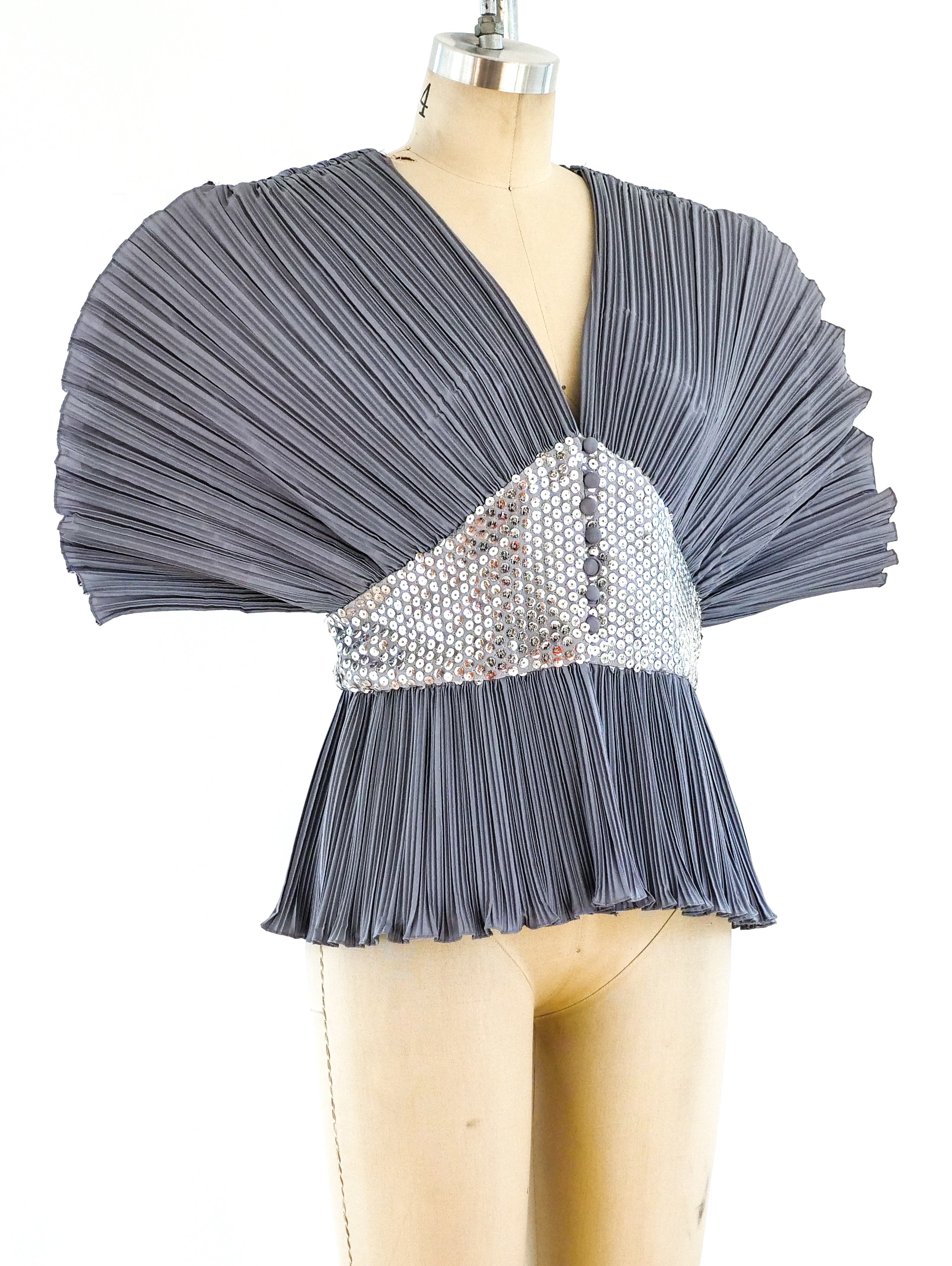 Sculptural Pleated Top