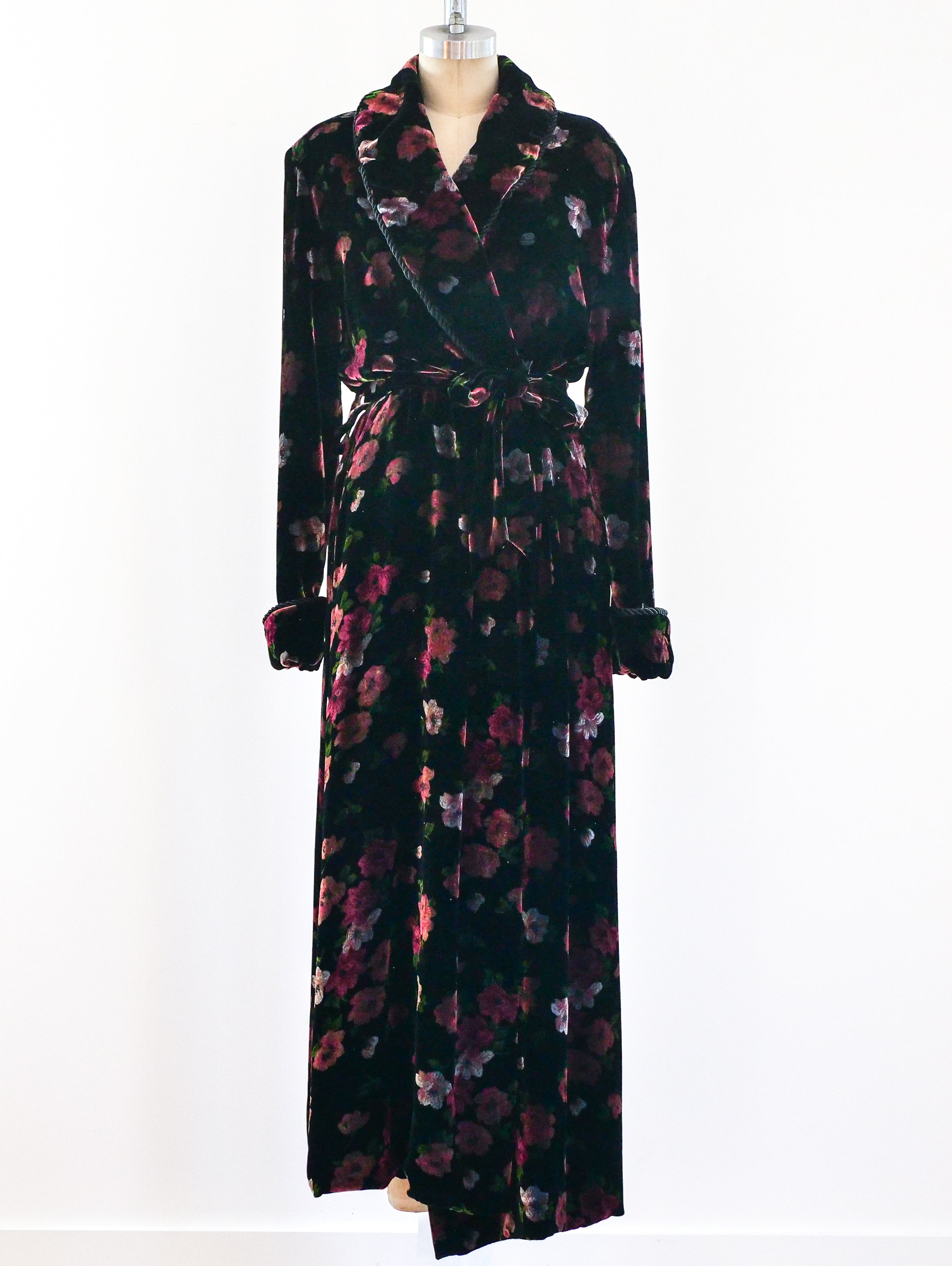 Floral Velvet Robe
