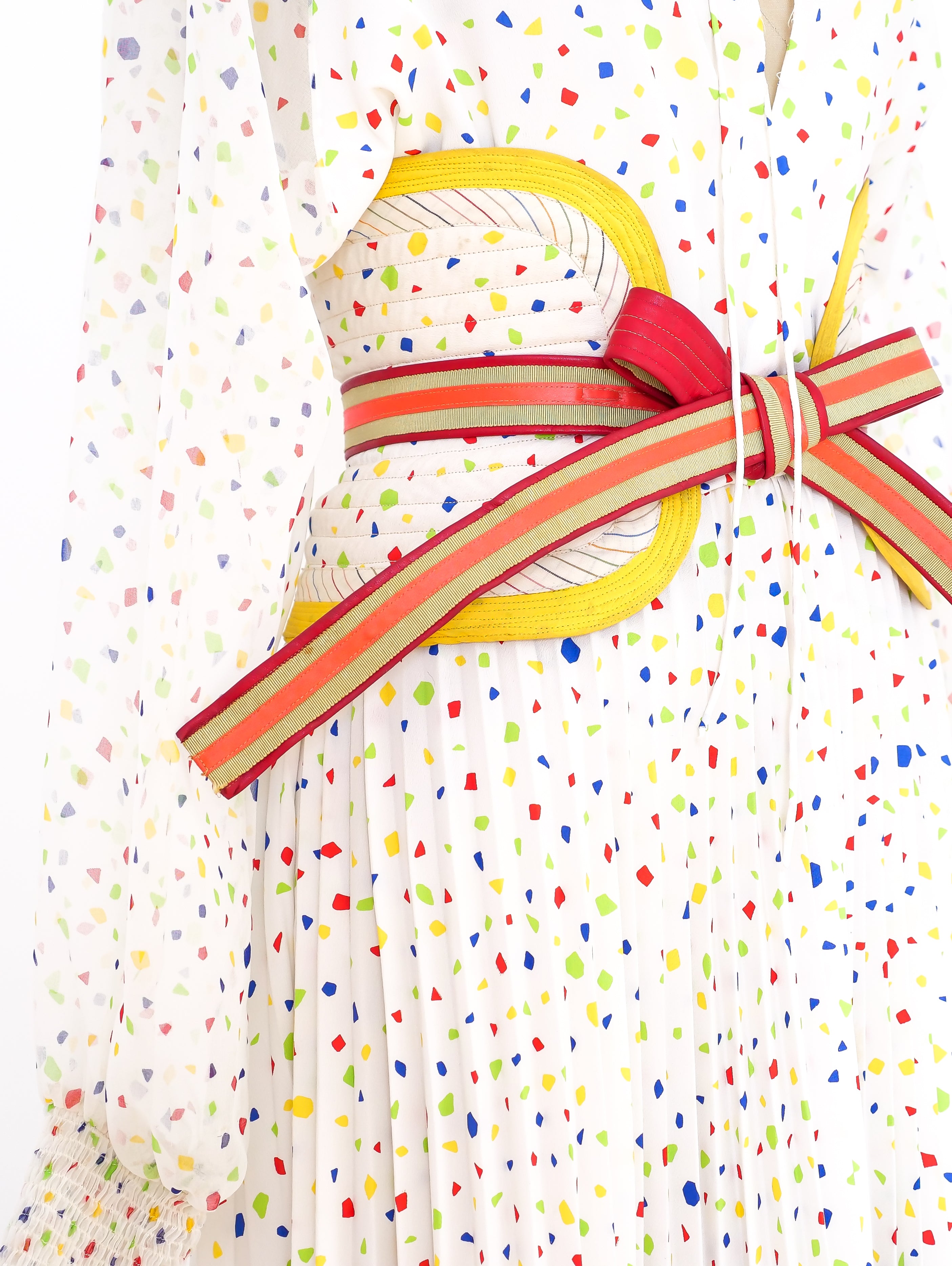 Koos Van Den Akker Belted Confetti Dress