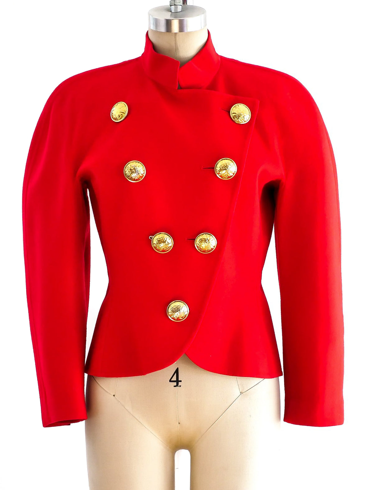 Red Military Inspired Jacket