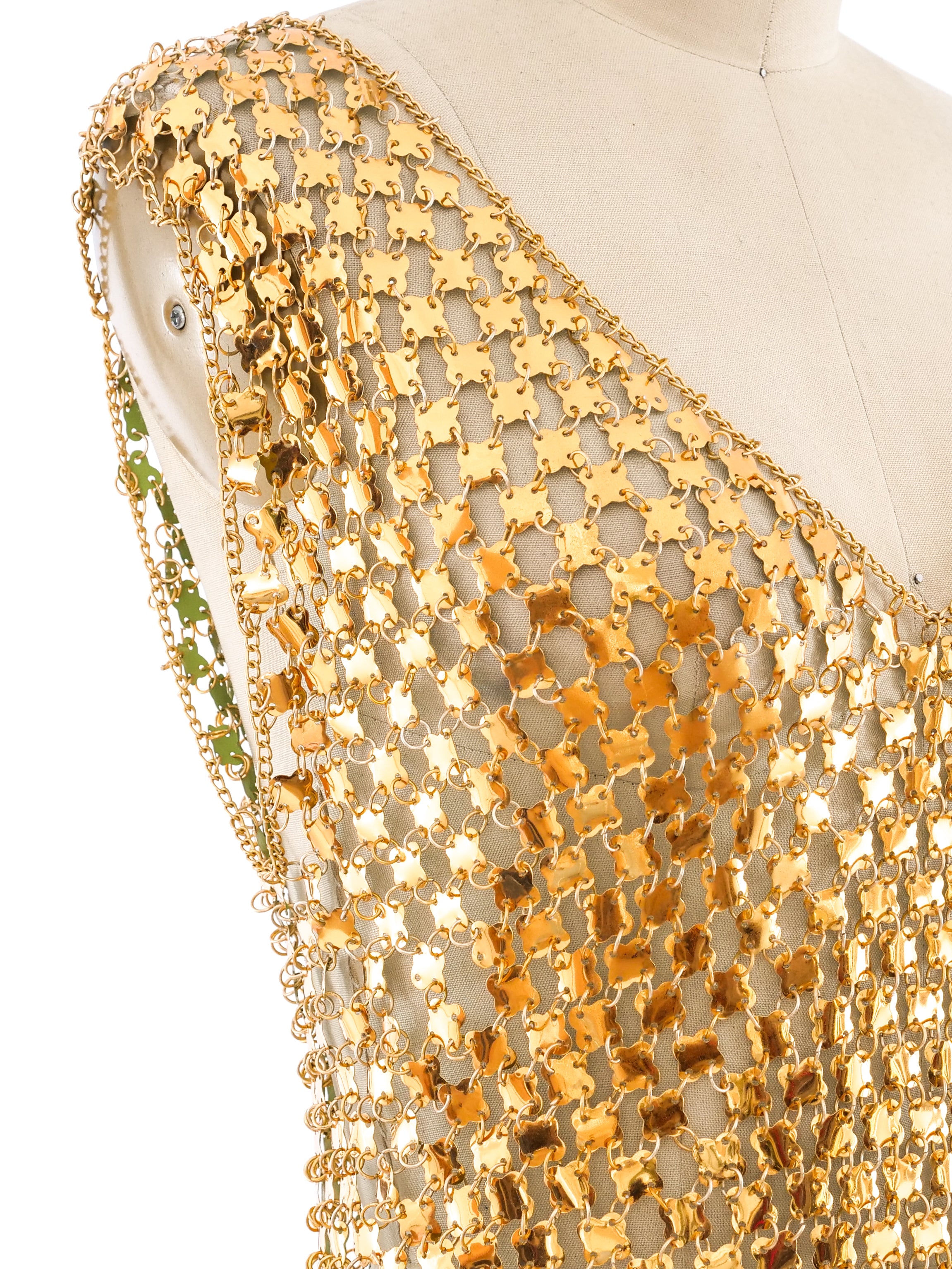 1960's Chain And Disc Fringe Dress