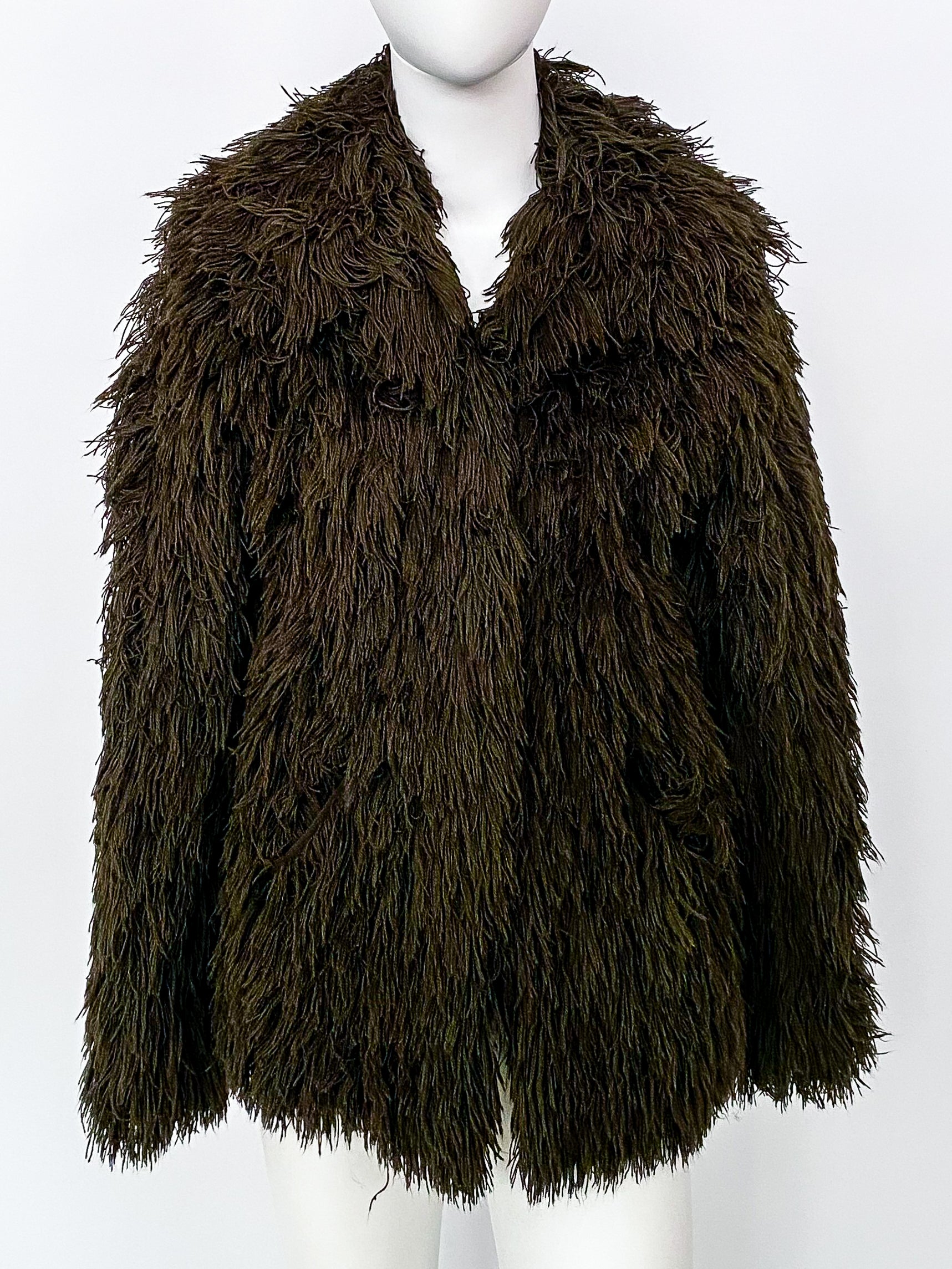 Brown Shag Yarn Jacket