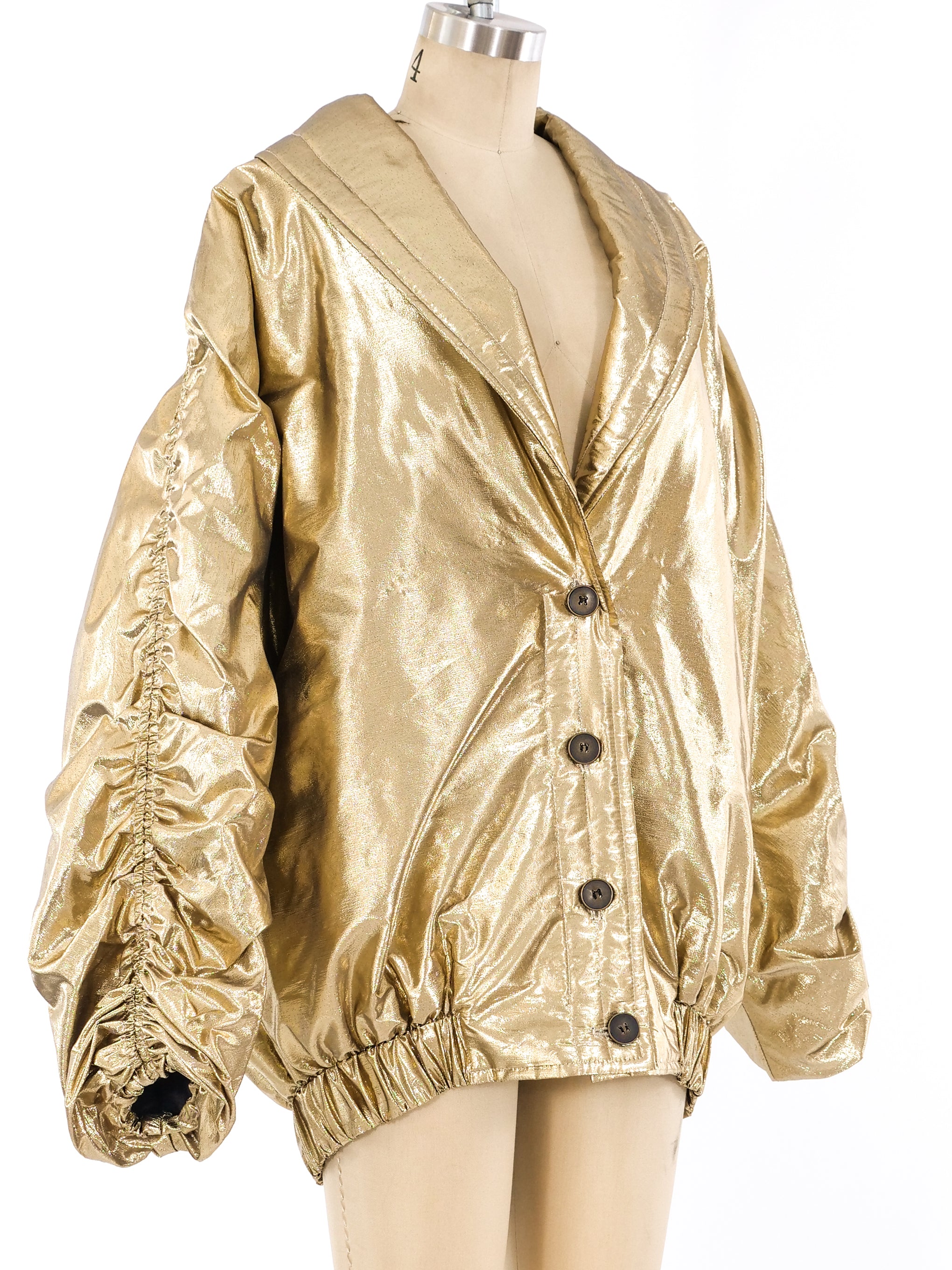 Metallic Gold Puffer Jacket