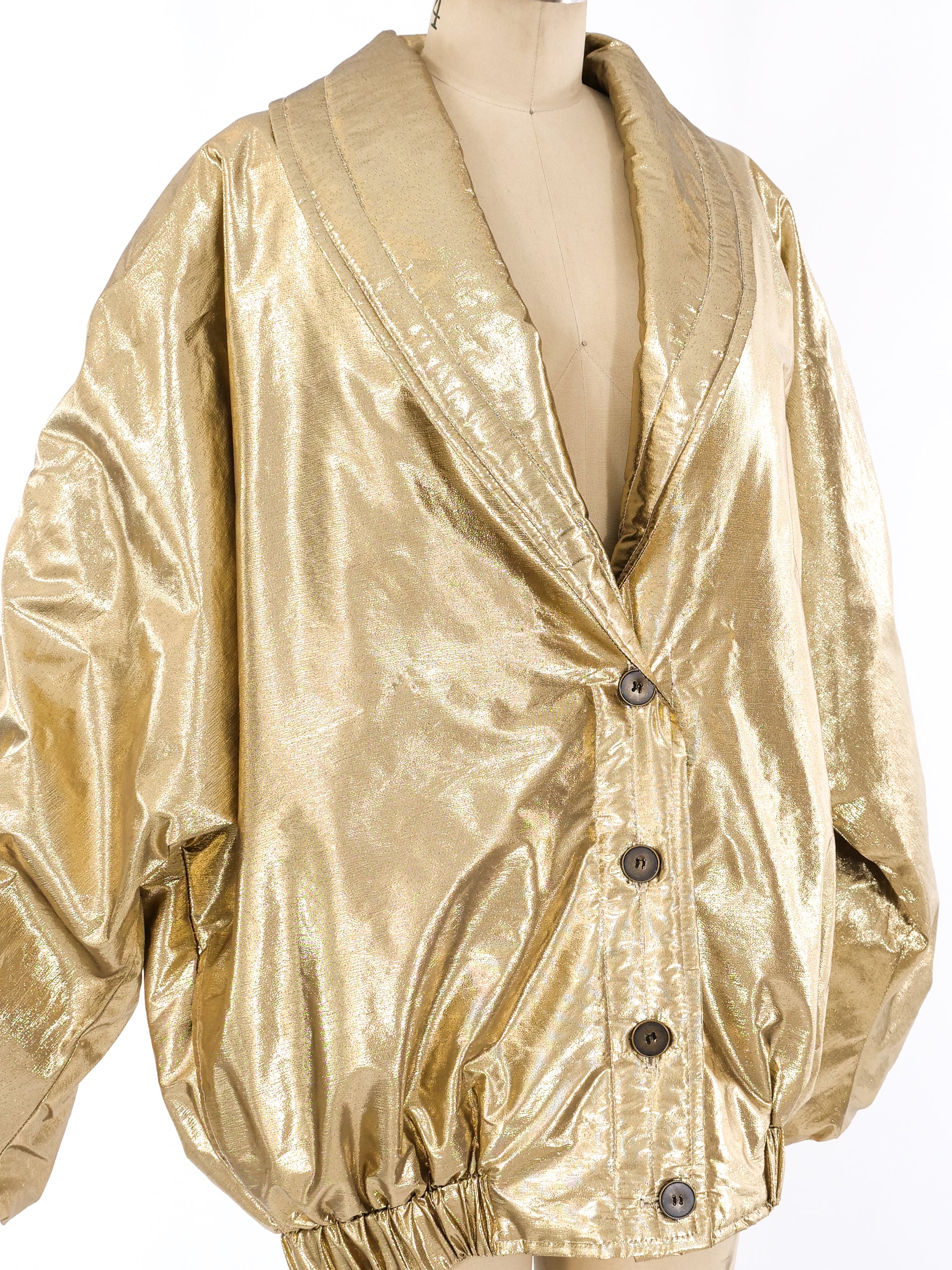 Metallic Gold Puffer Jacket