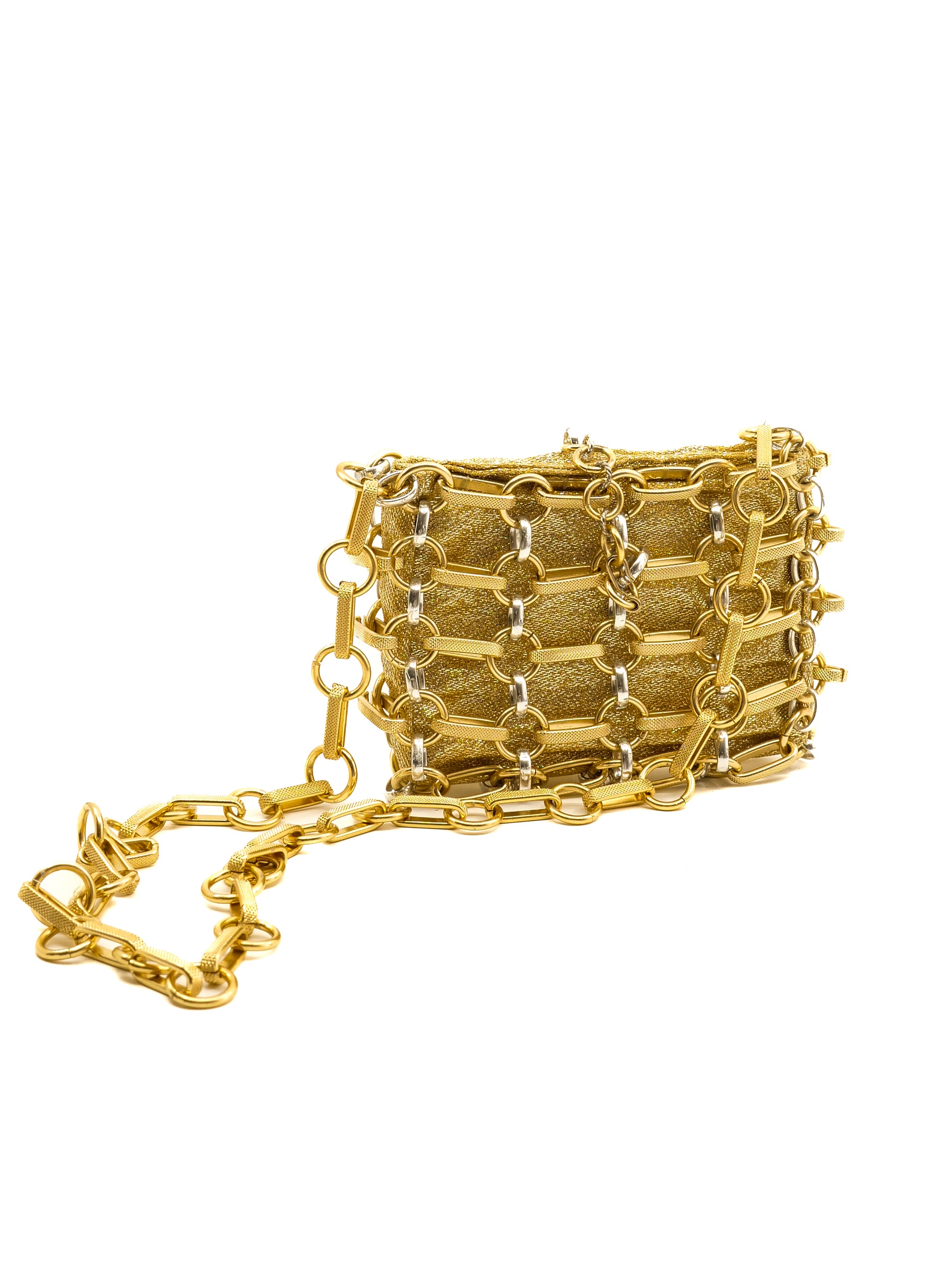 Mixed Metal Mini Chain Bag