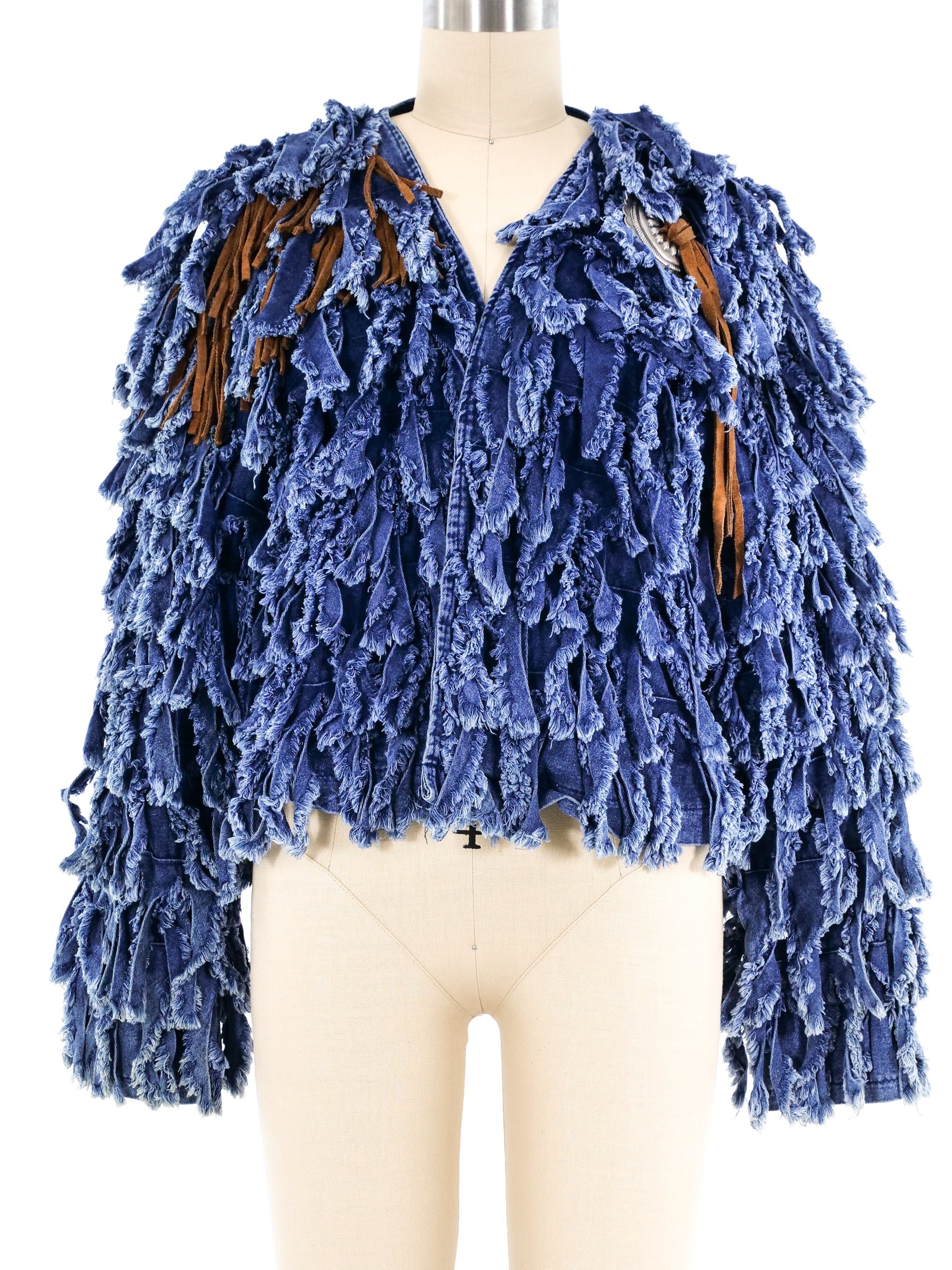 Alfredo's Wife Fringed Denim Jacket