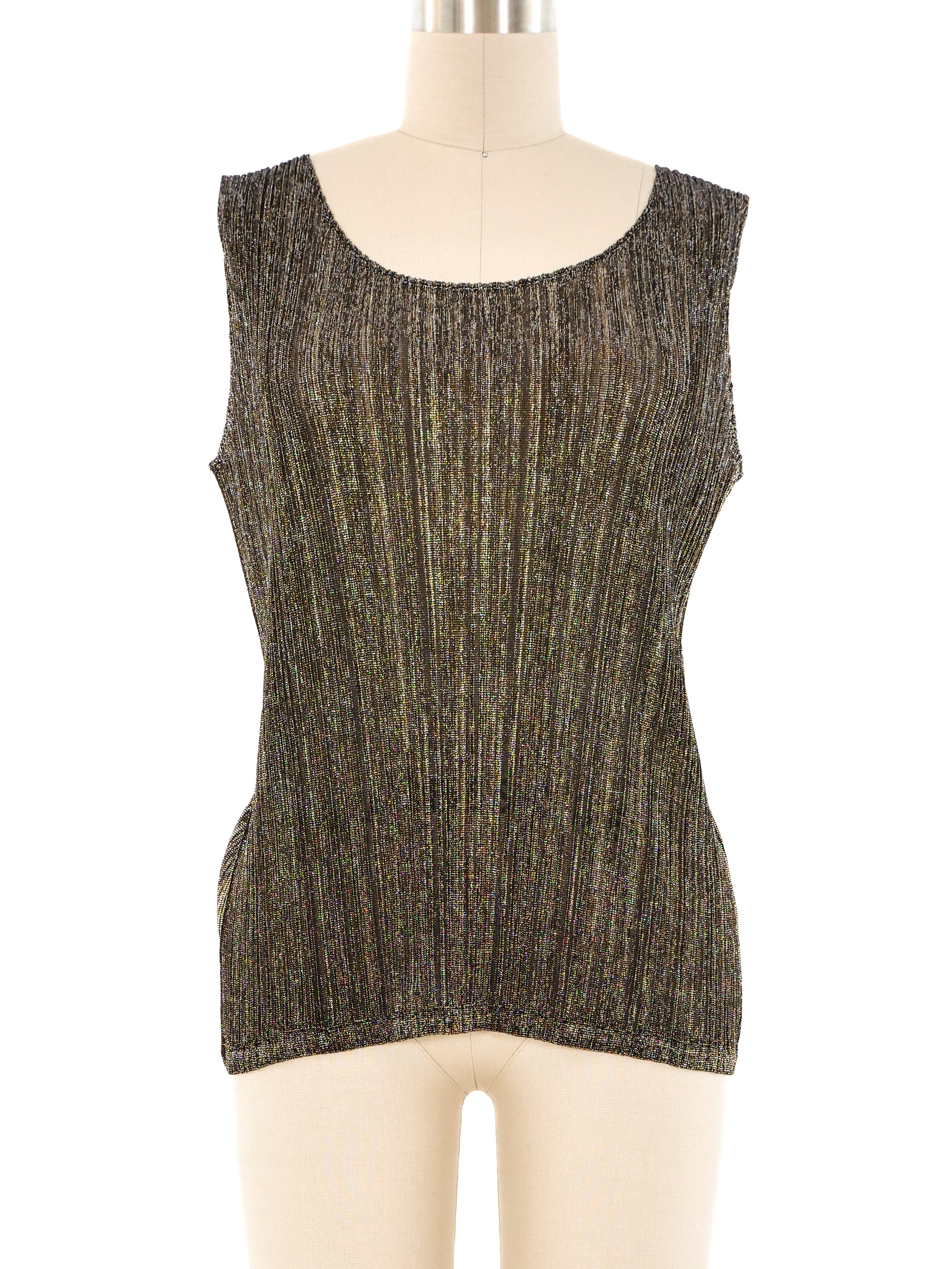 Issey Miyake Pleats Please Metallic Plisse Tank
