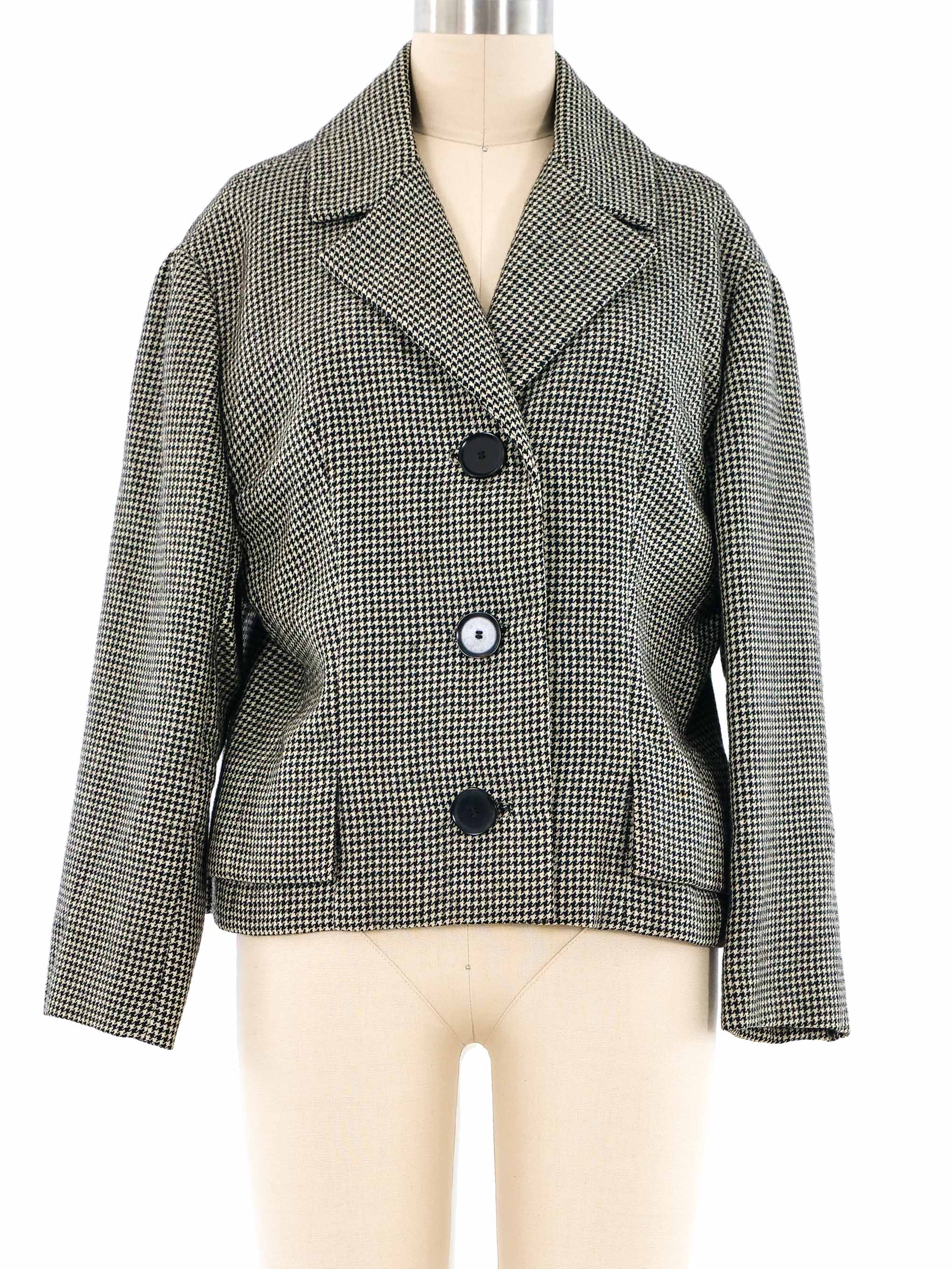 1960’s Christian Dior Cropped Houndstooth Jacket