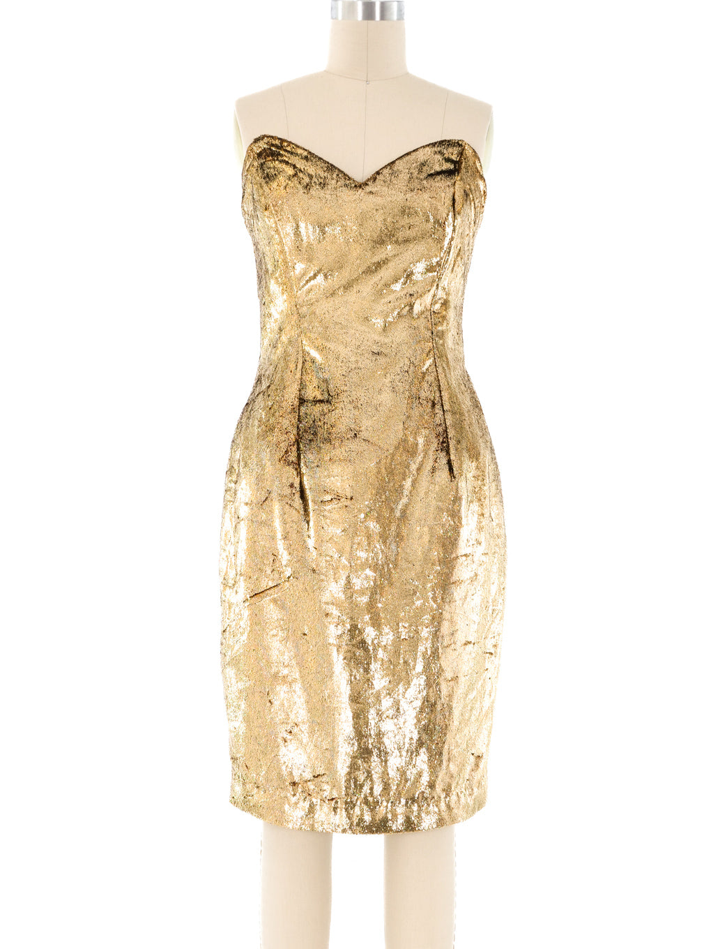 Metallic Gold Mini Dress