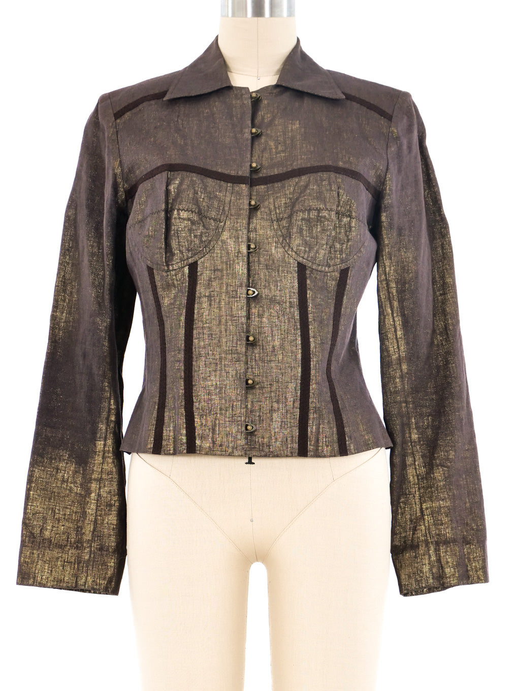Christian Dior Metallic Bustier Jacket