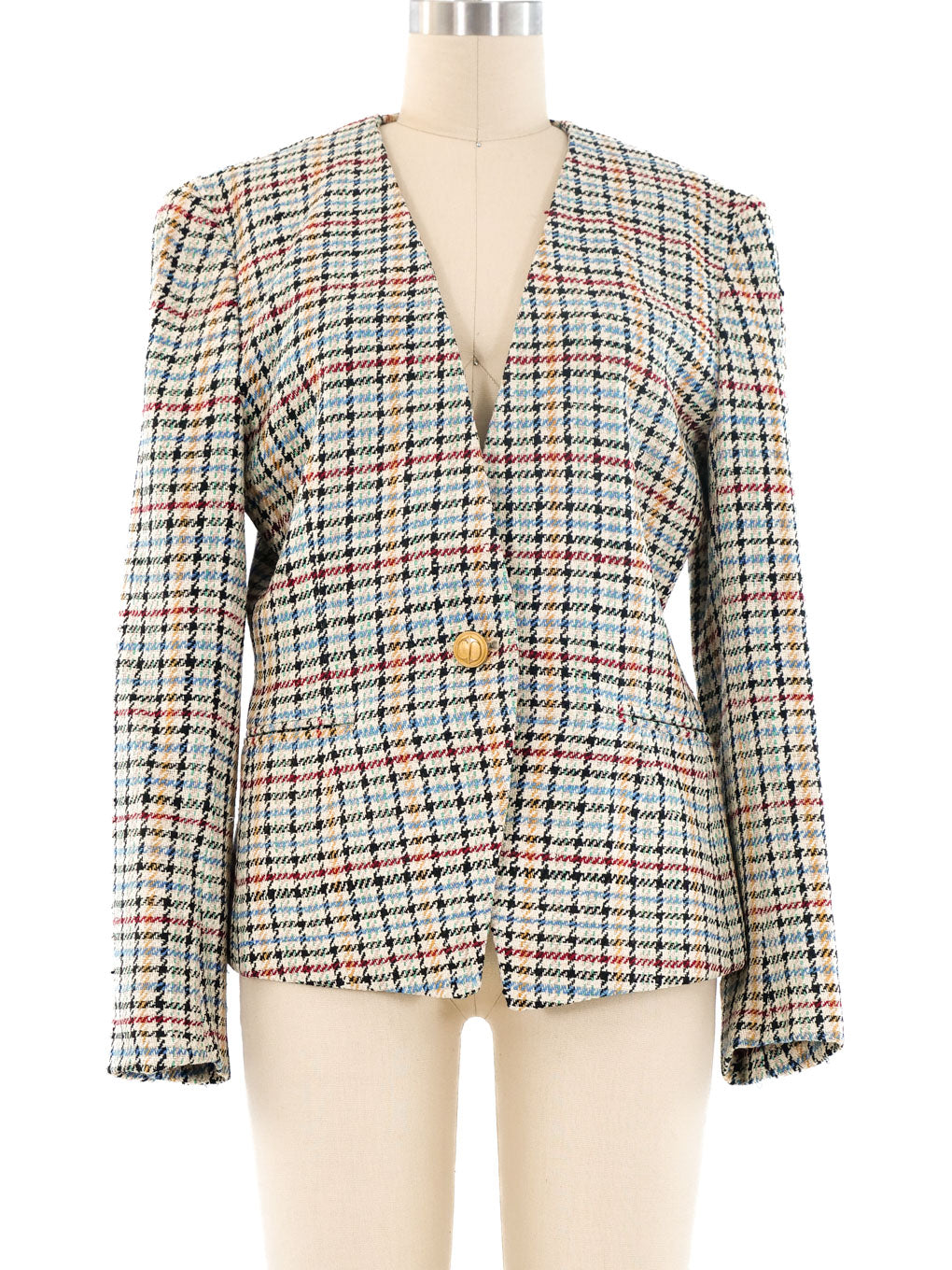 Christian Dior Plaid Tweed Jacket