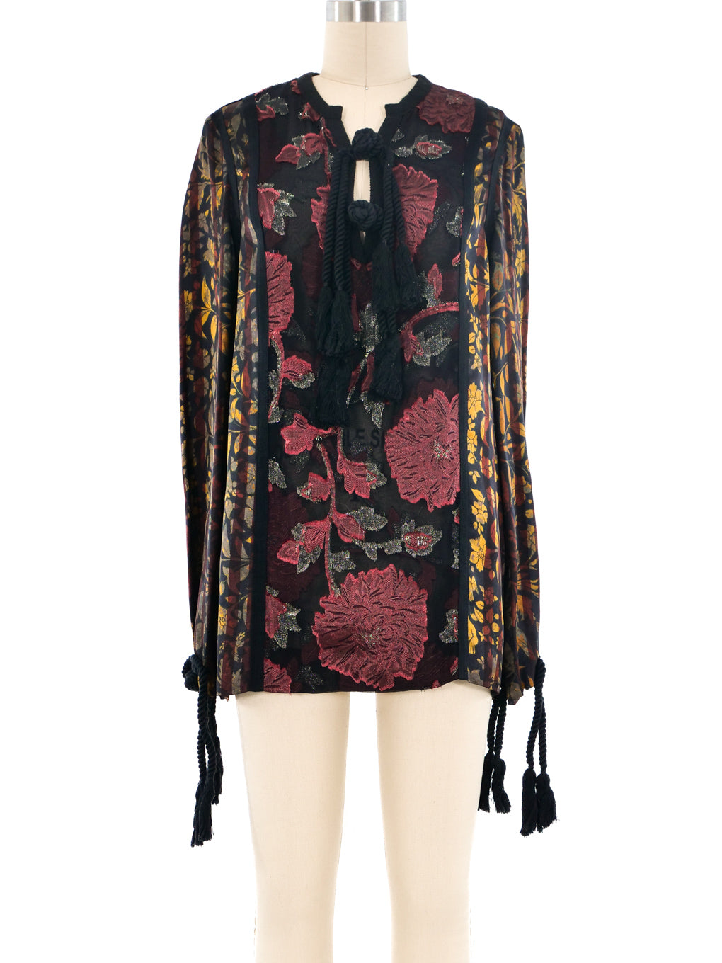 Lanvin Rope Accented Floral Blouse