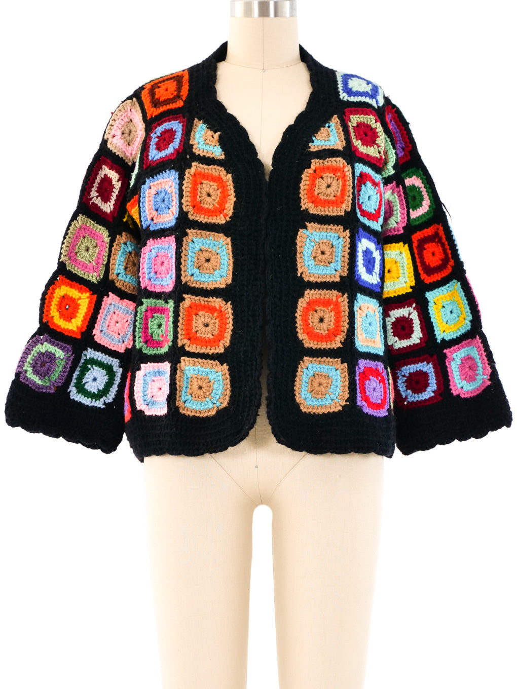 Granny Square Cropped Cardigan