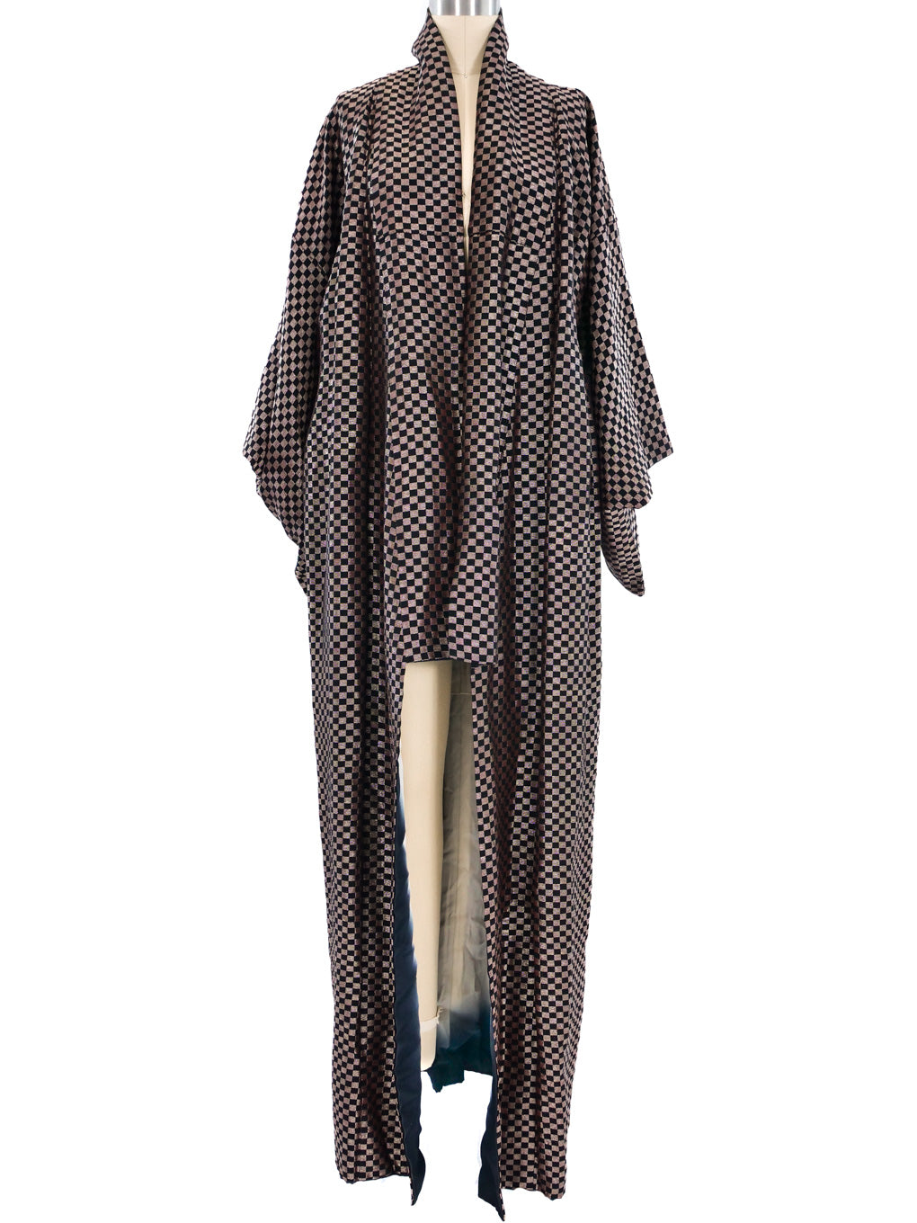 Metallic Checkered Kimono